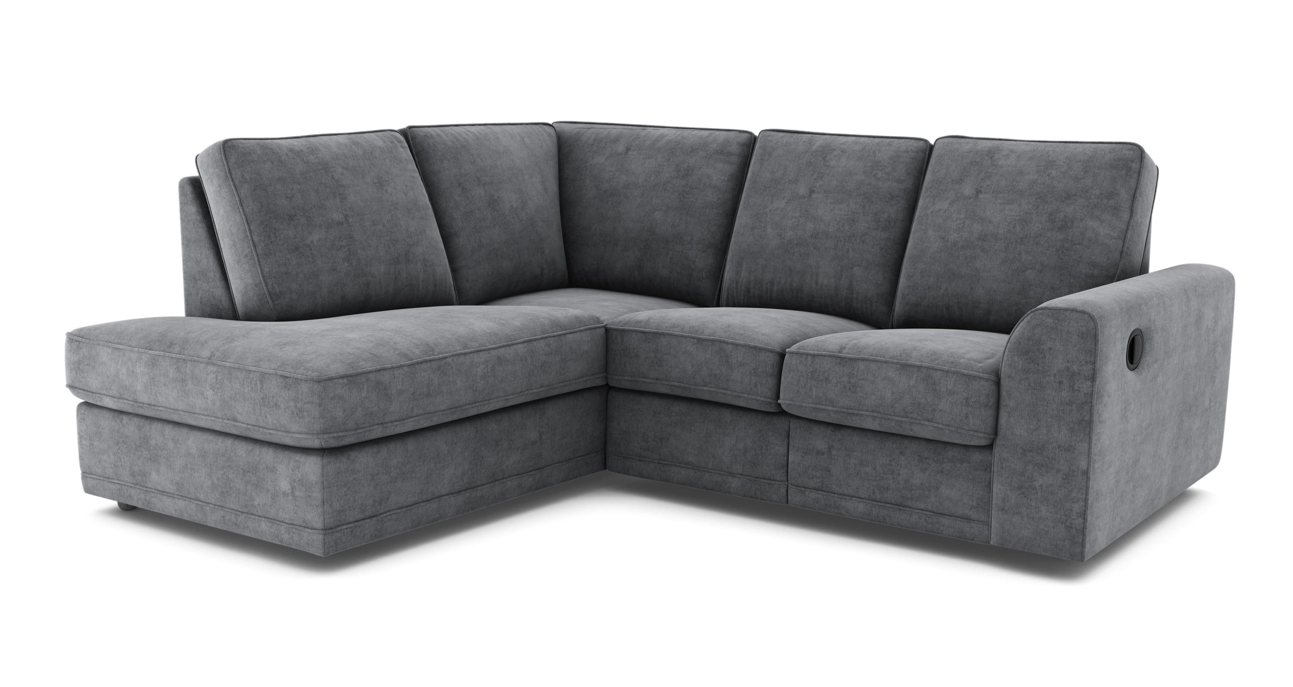 Orka Non Quilted Right Hand Facing Arm Open End Manual Recliner Corner ...