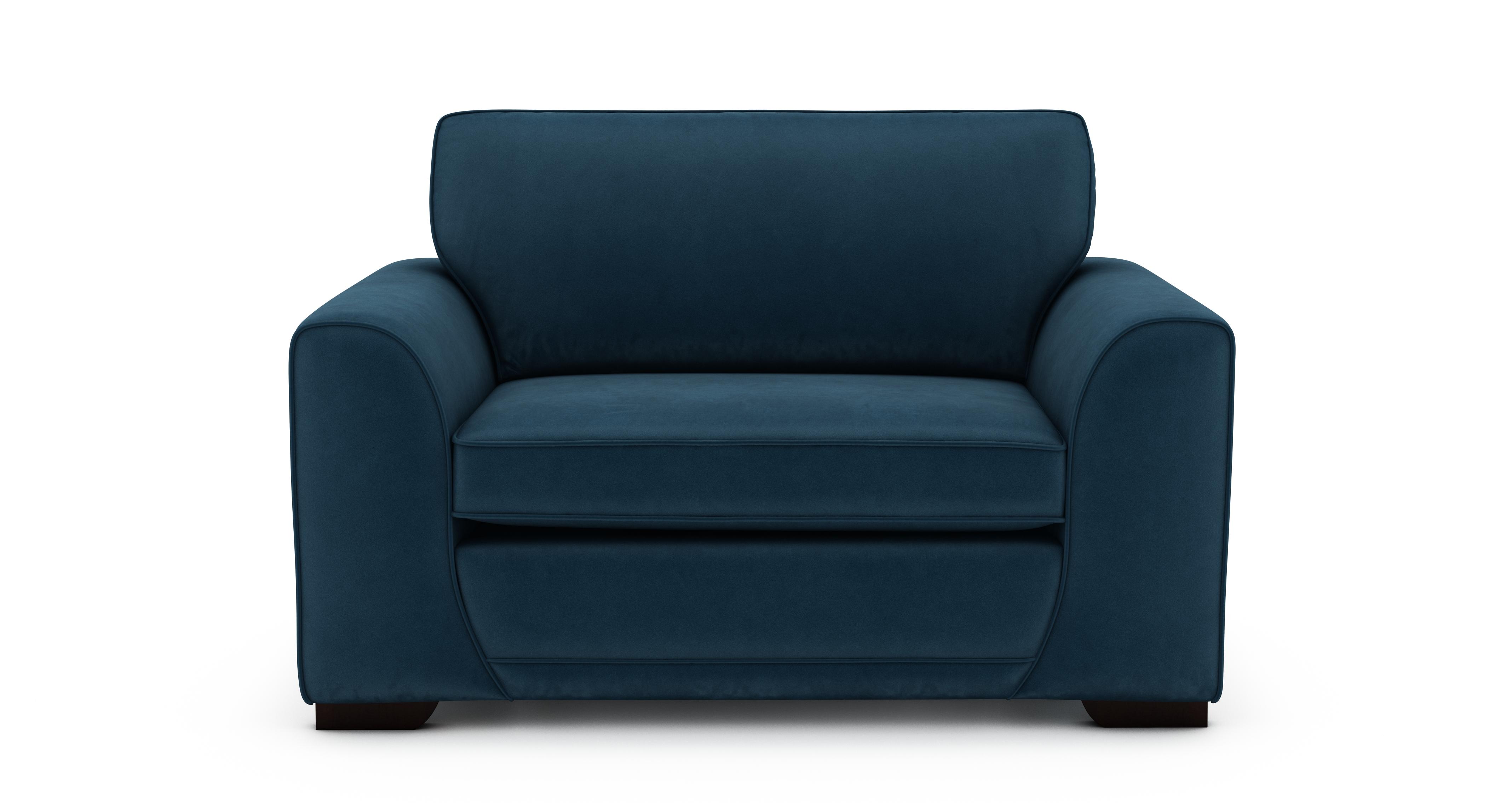 Orka Velvet Non Quilted Cuddler Sofa | DFS