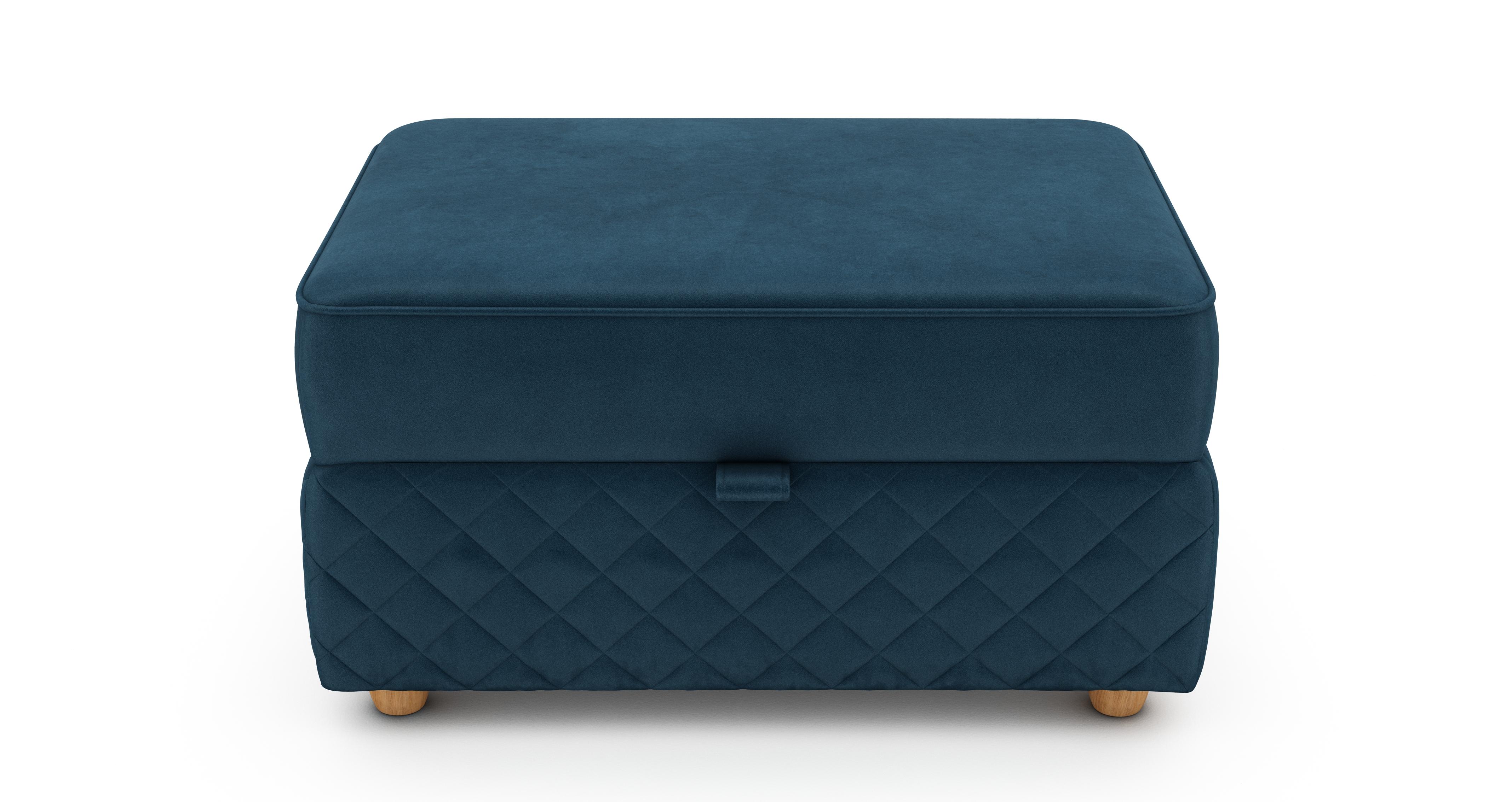 Orka Velvet Large Storage Footstool | DFS