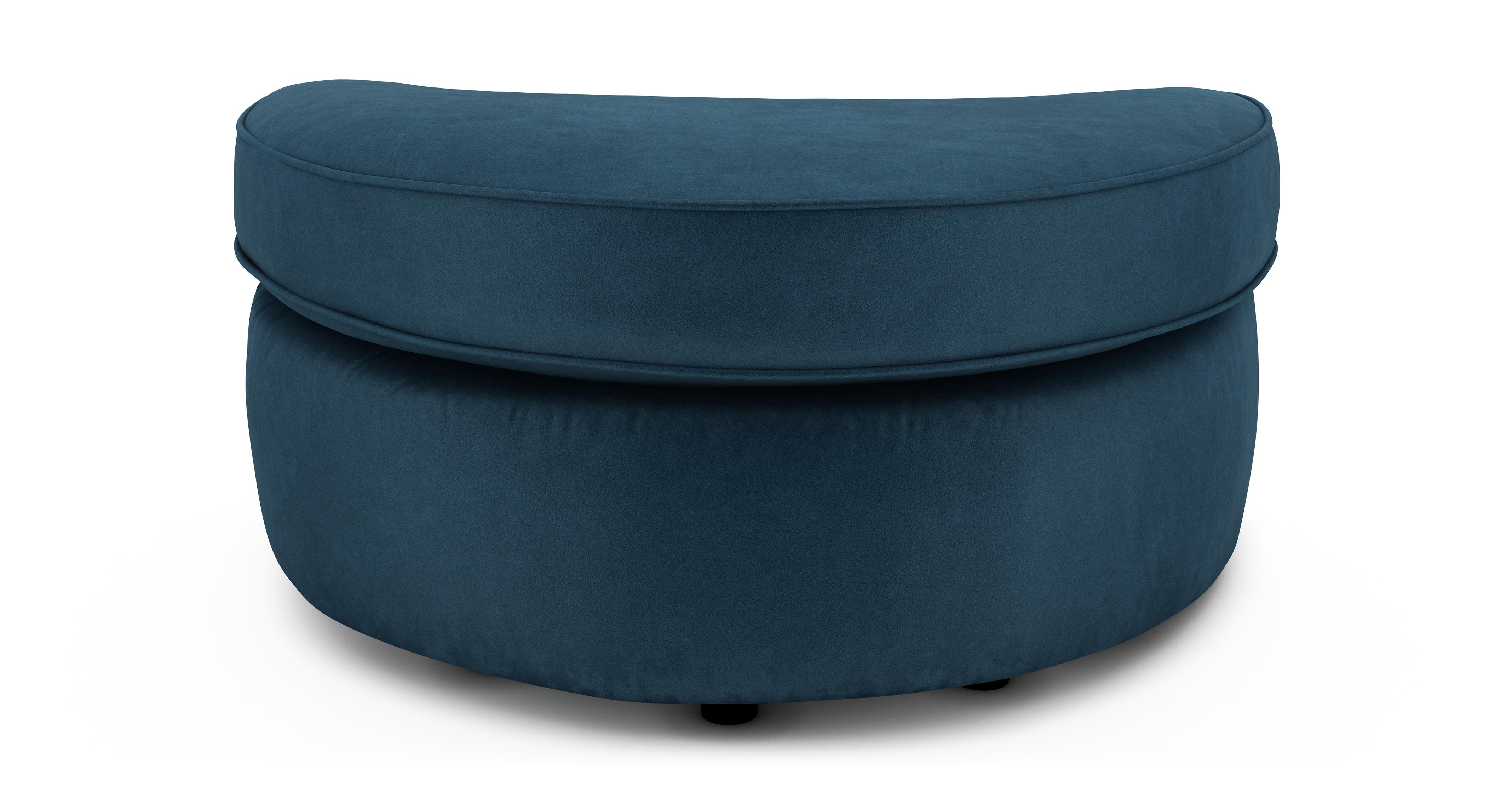 Orka Velvet Non Quilted Half Moon Footstool | DFS