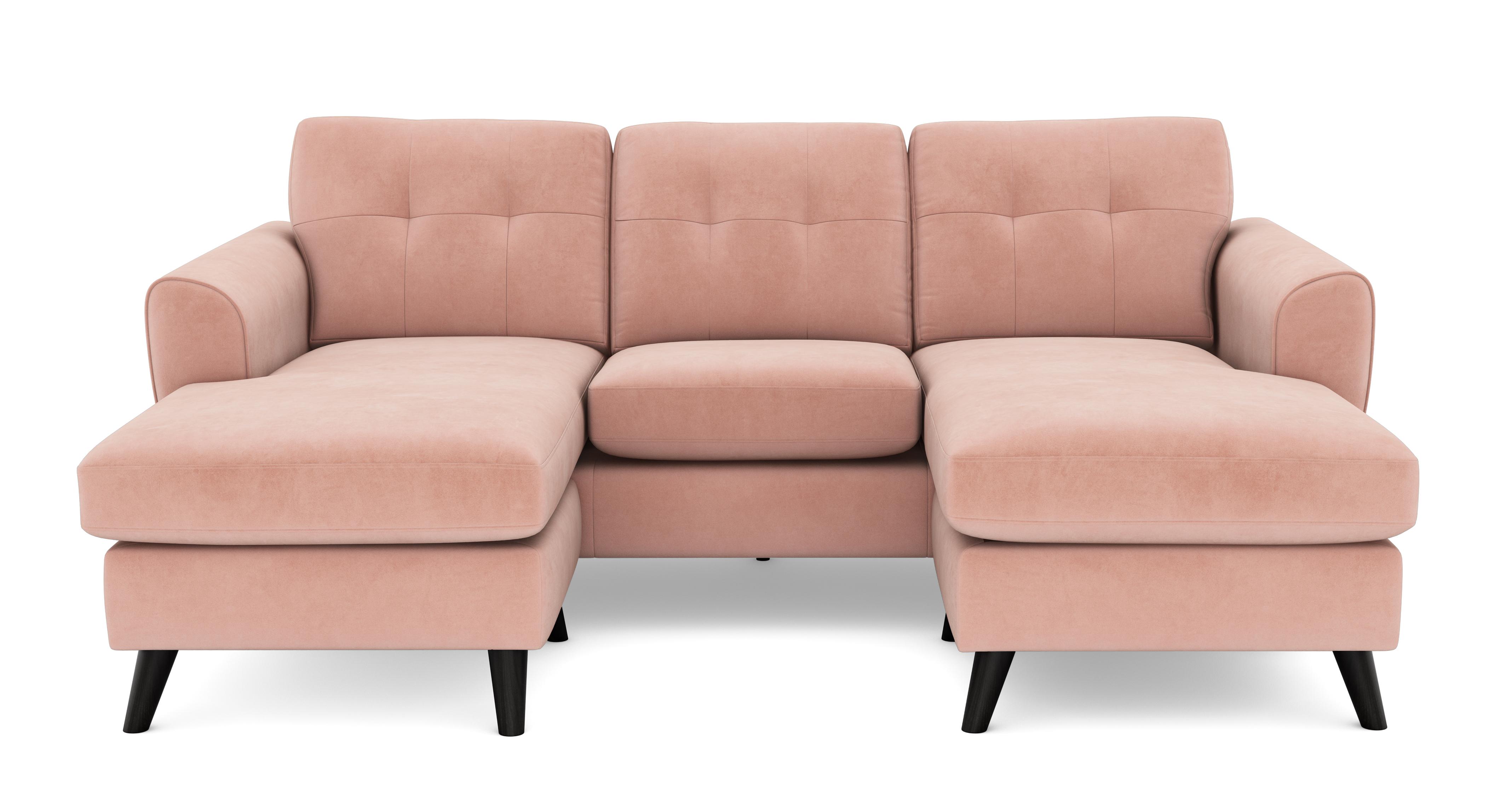 Penny Velvet 4 Seater Double End Lounger | DFS