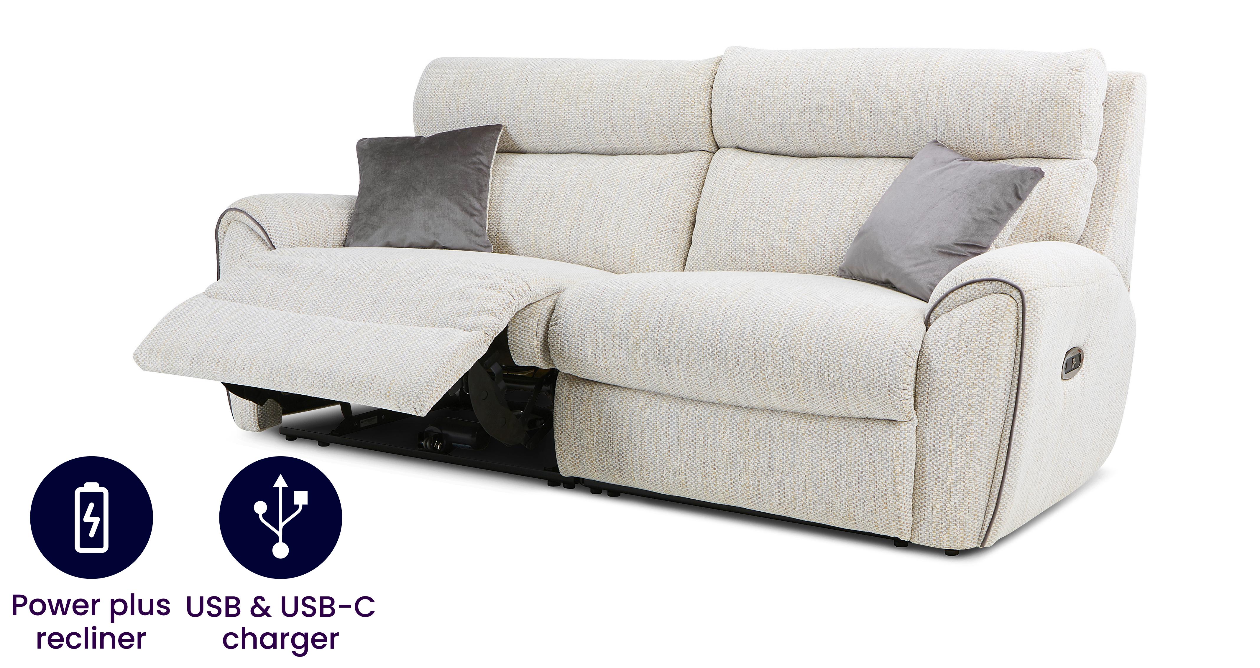 Pittsburgh 3 Seater Power Plus Recliner | DFS