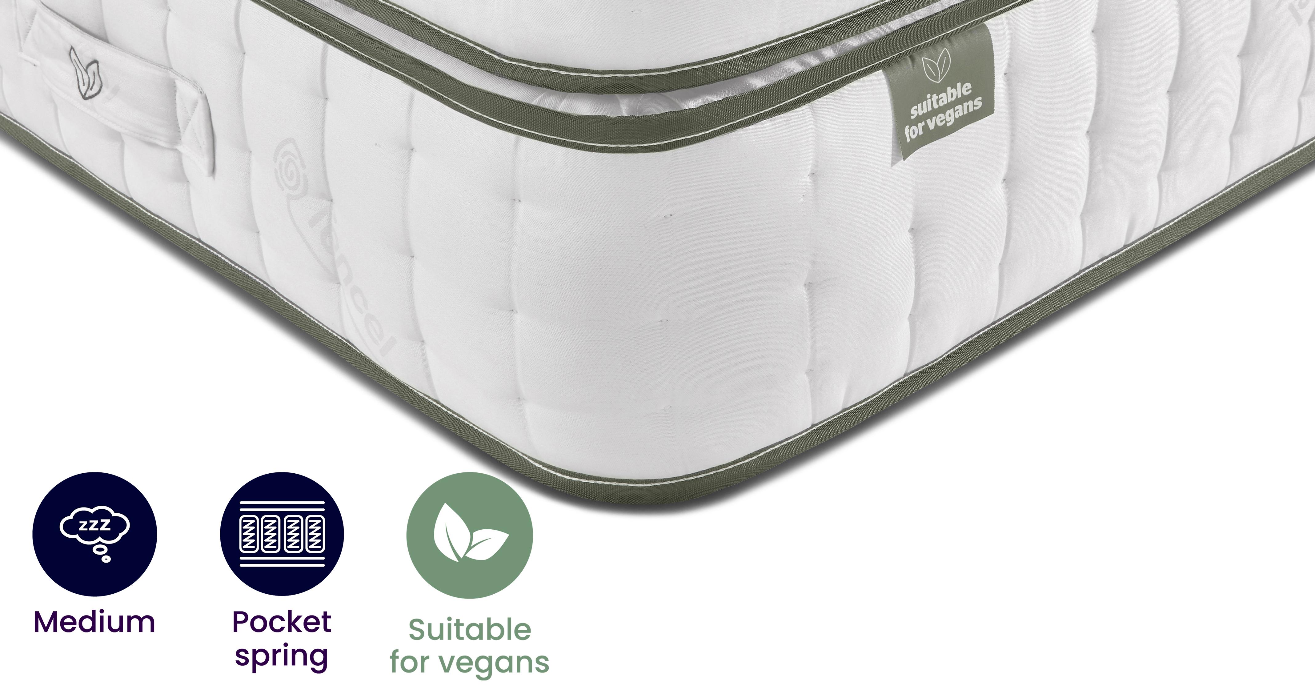 Plant Based 1800 Pocket Box Top Mattress Single 3 Ft Mattress | DFS