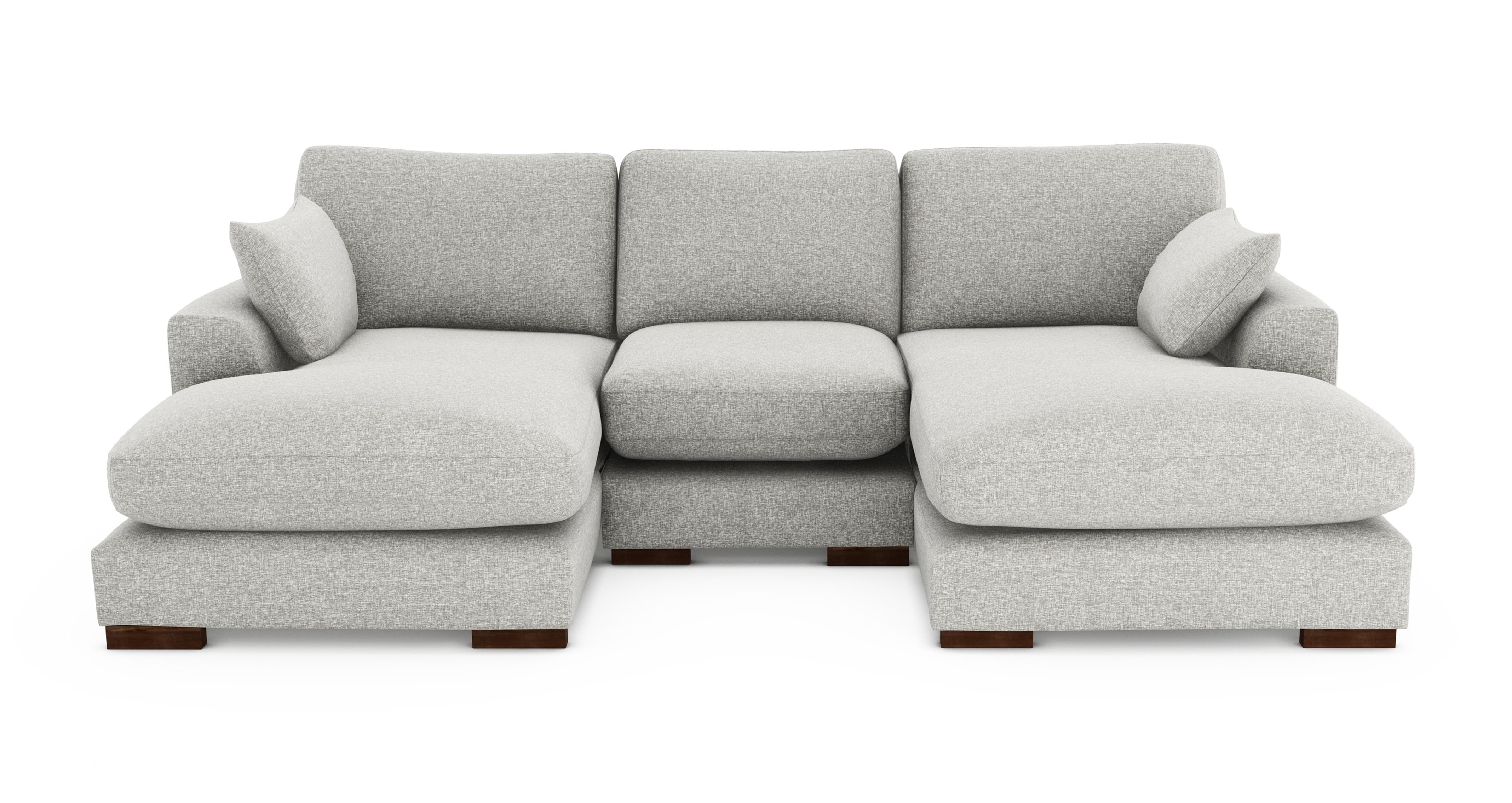 Plush Formal Back Small Double Ended Chaise | DFS