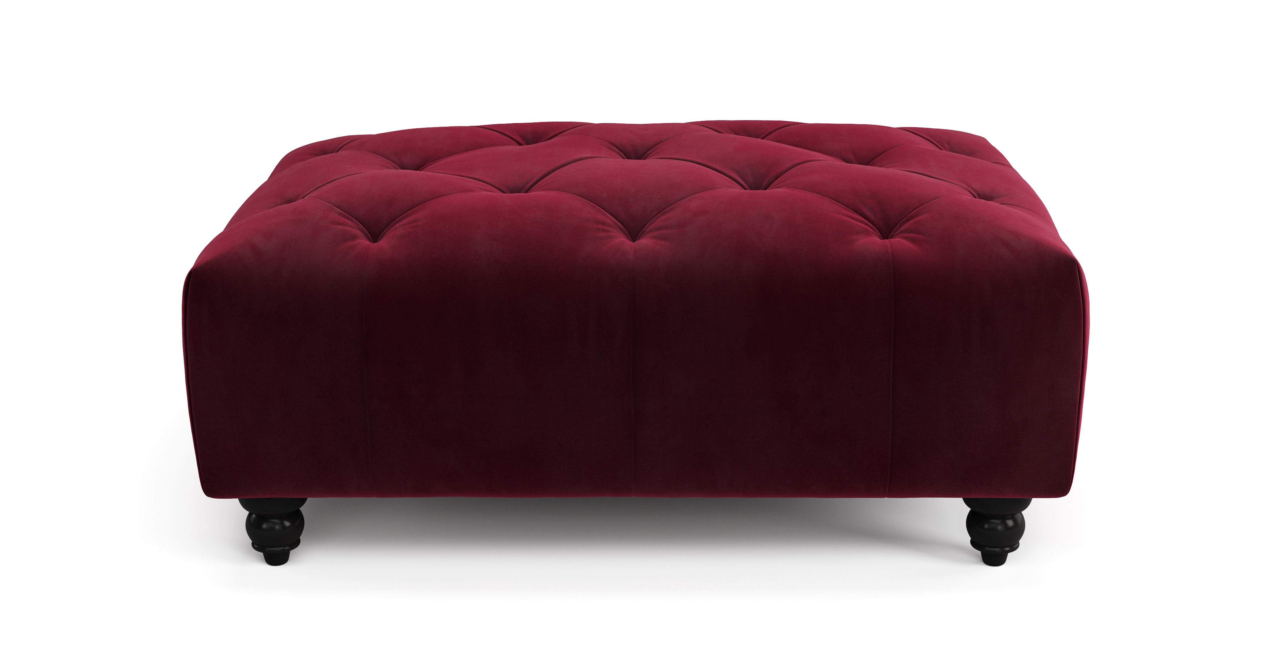 Regency Velvet Rectangular Footstool | DFS