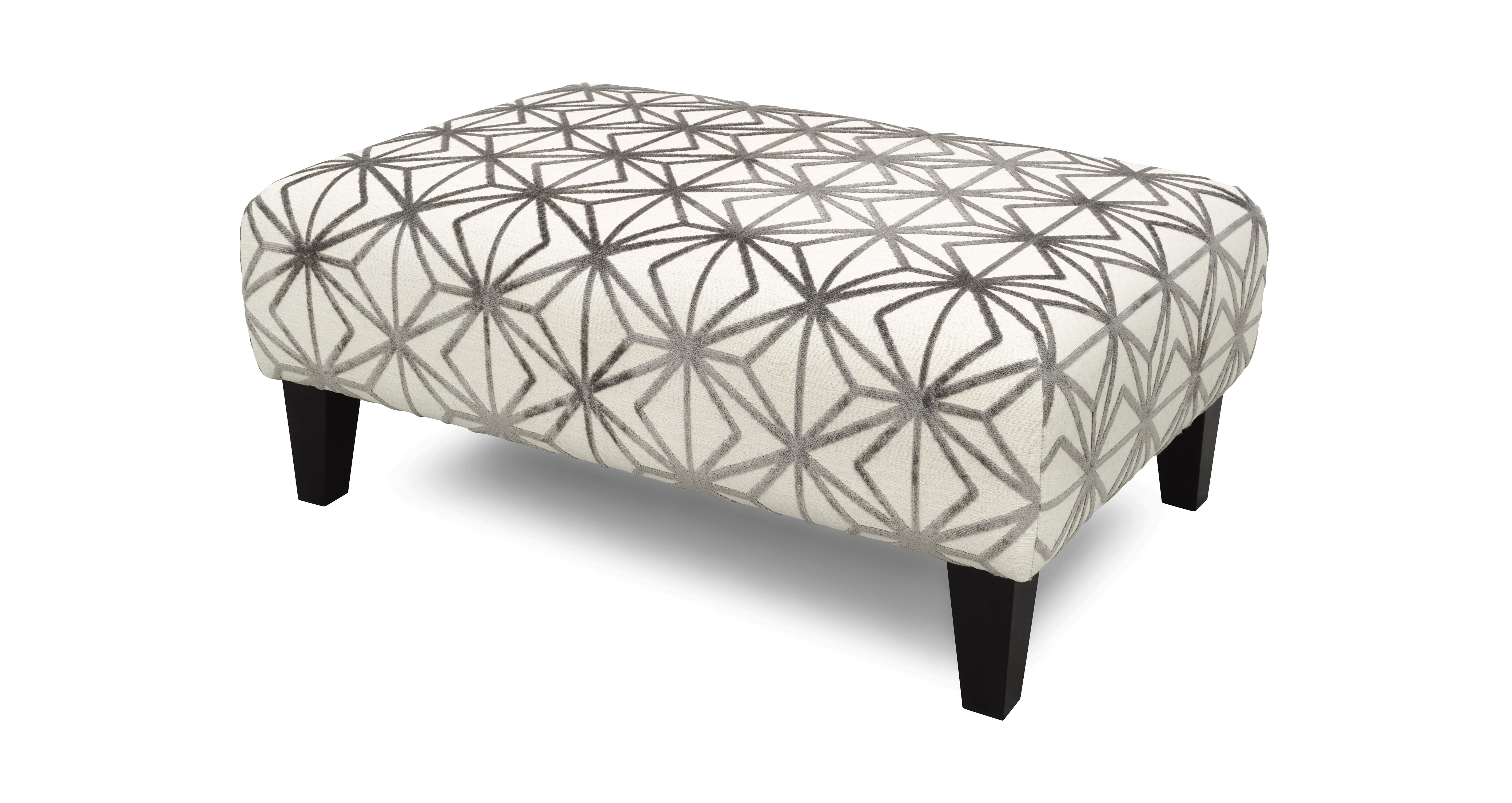 Renae Pattern Banquette Footstool | DFS