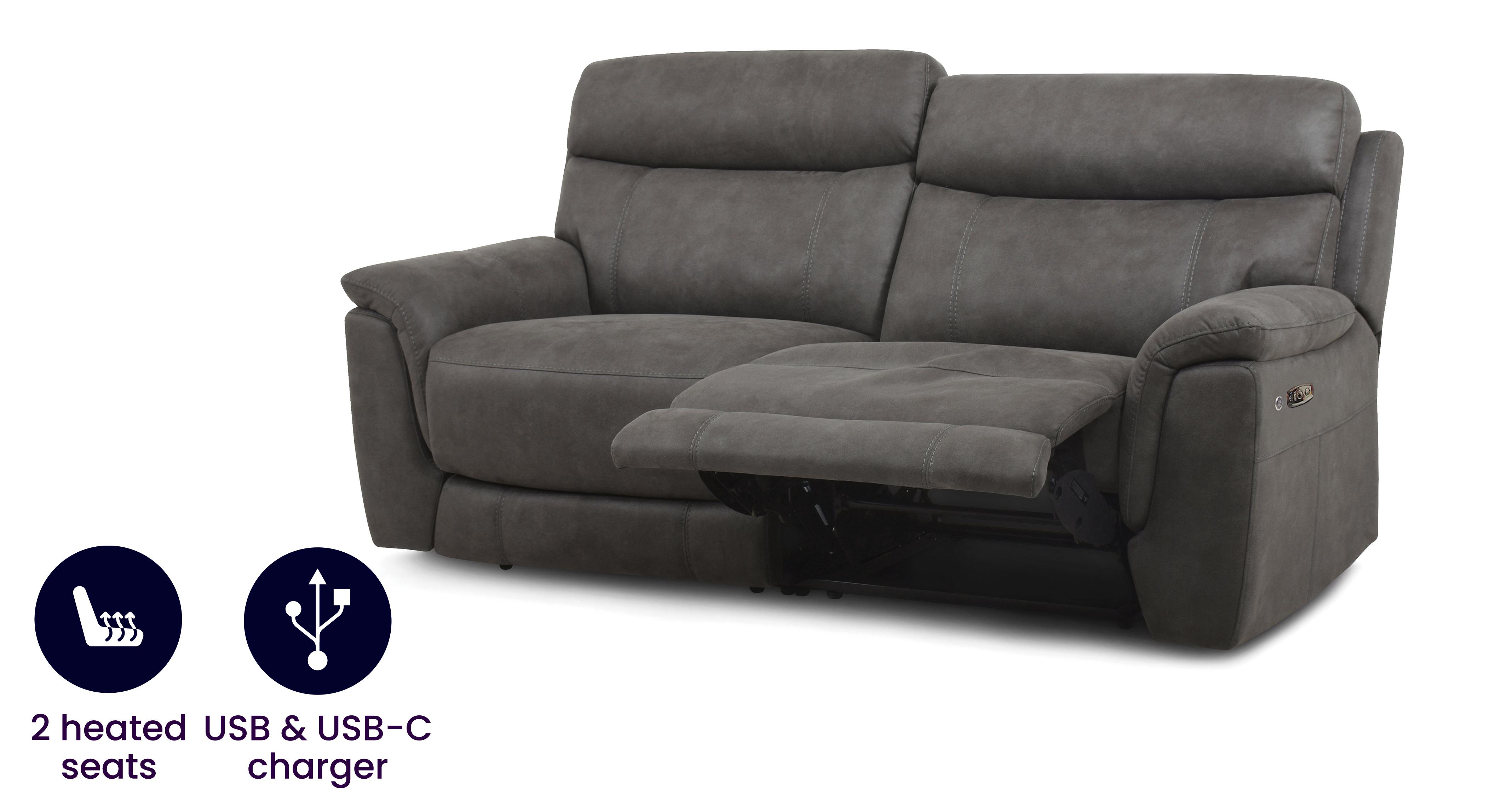 Ronan 3 Seater Heated Power Recliner | DFS
