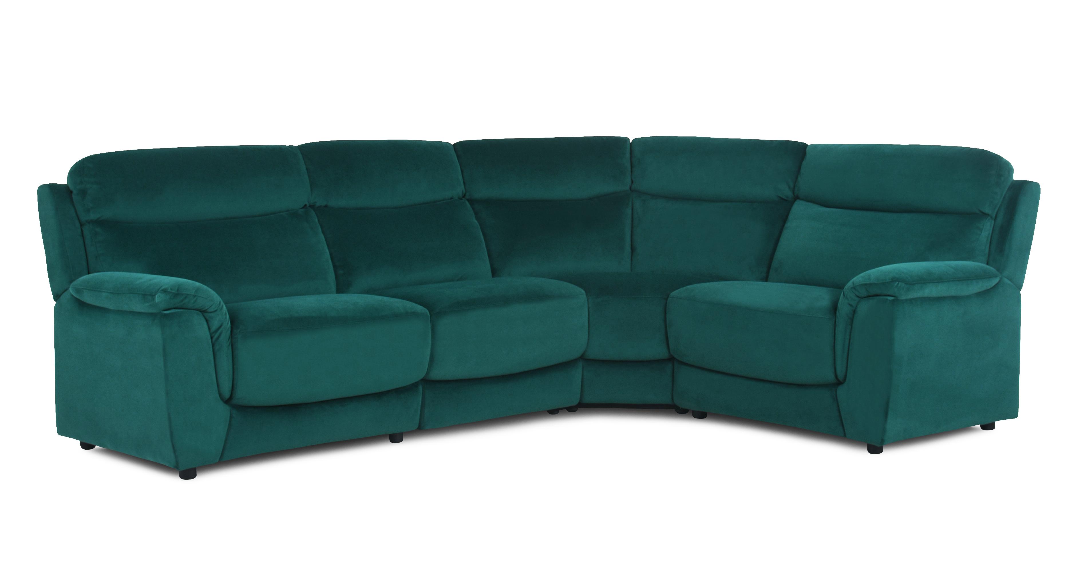 Ronan Velvet Option E Fixed Left Hand Facing 2 Corner 1 | DFS