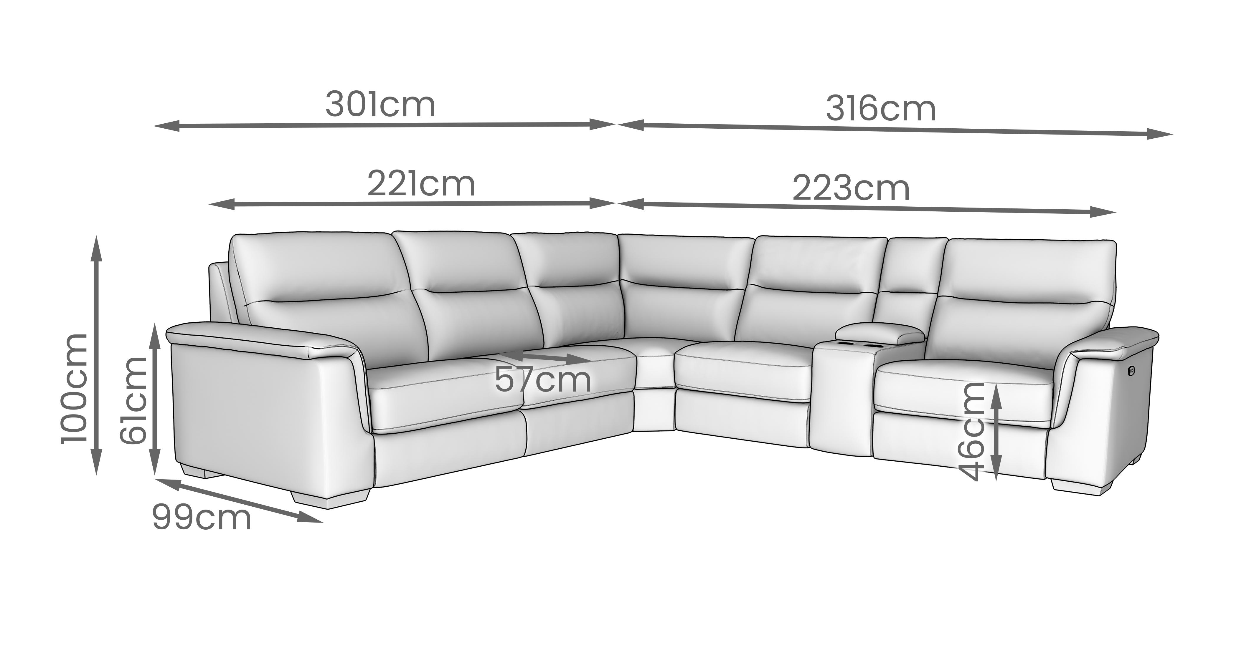 Roseley 2 Corner 2 Left Hand Facing Sofabed Right Hand Facing Power ...