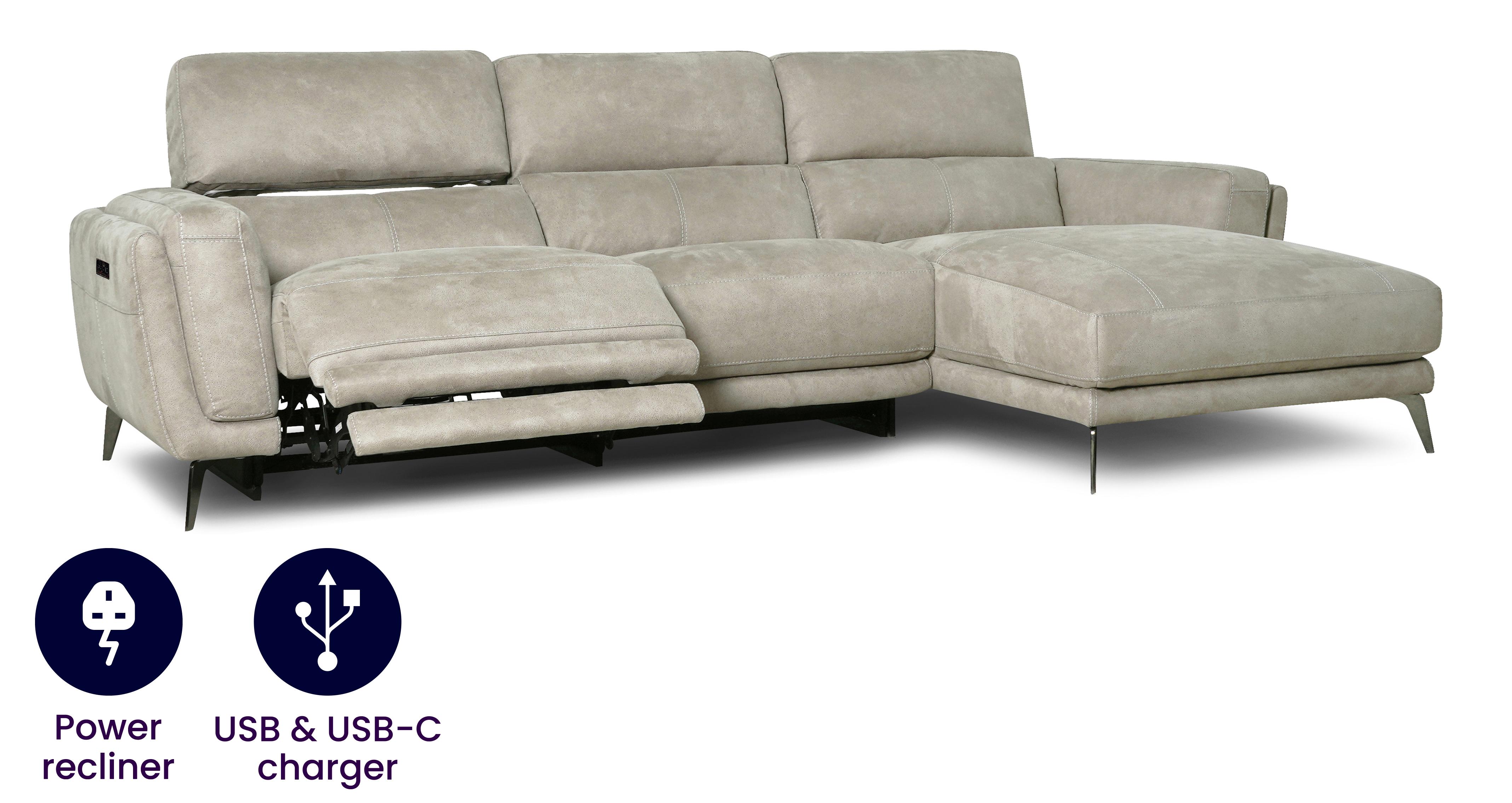 San Mateo Option M Right Hand Facing Power 3 Seat Chaise End | DFS