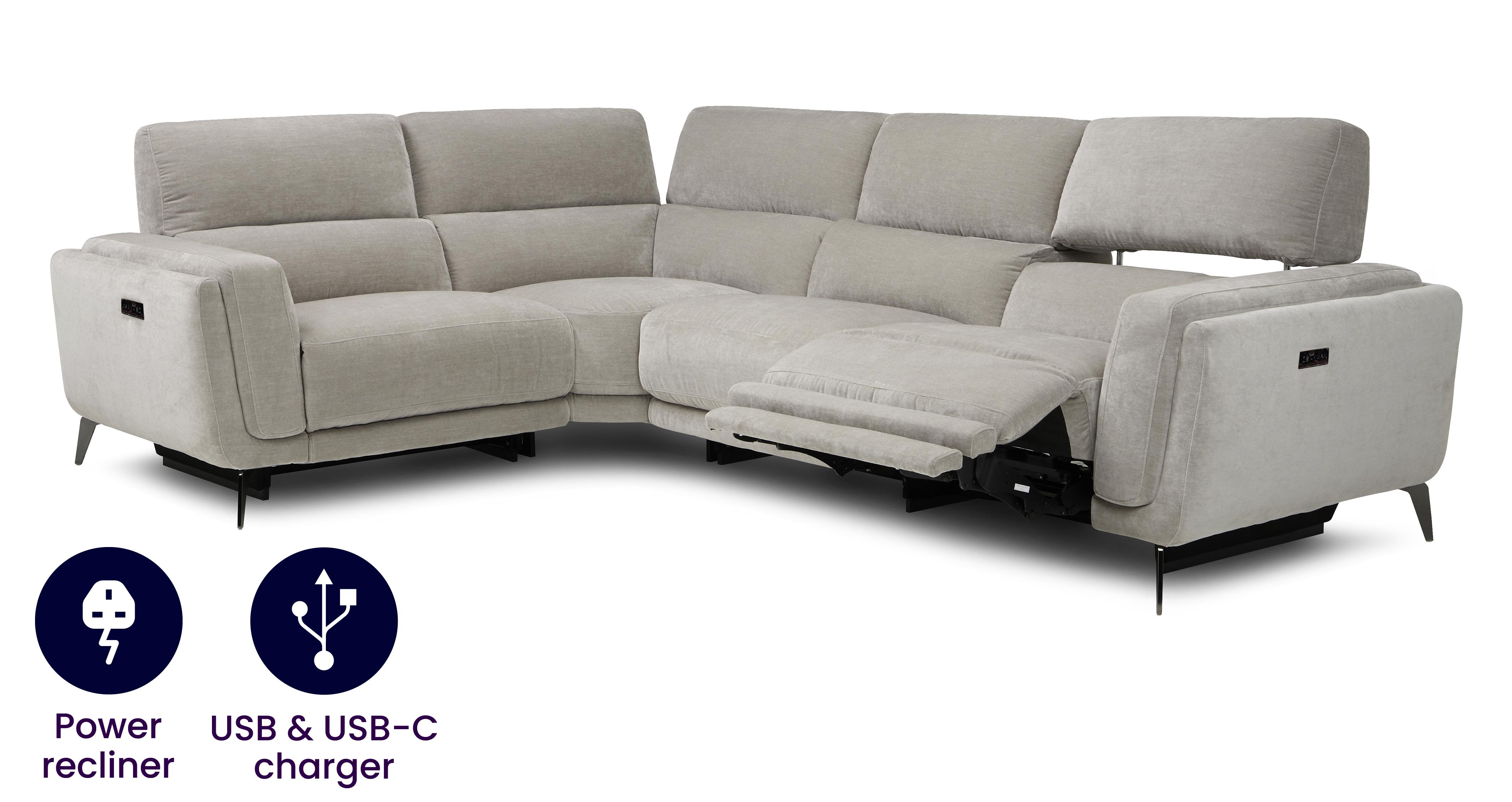 San Mateo Fabric Option G Right Hand Facing 2 Corner 1 Power Corner | DFS