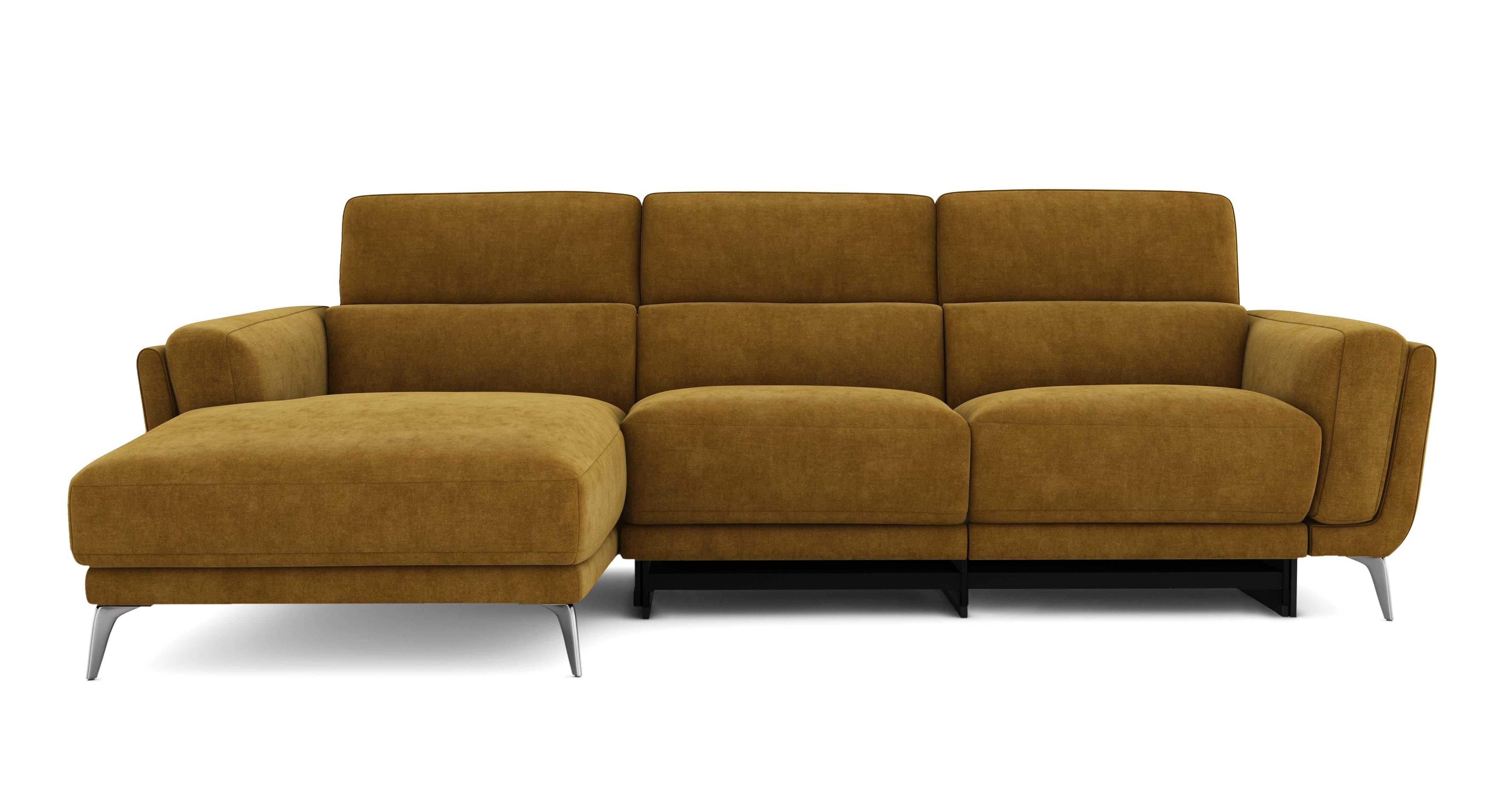 San Mateo Fabric Option W Left Hand Facing Heated Power 3 Seat Chaise ...