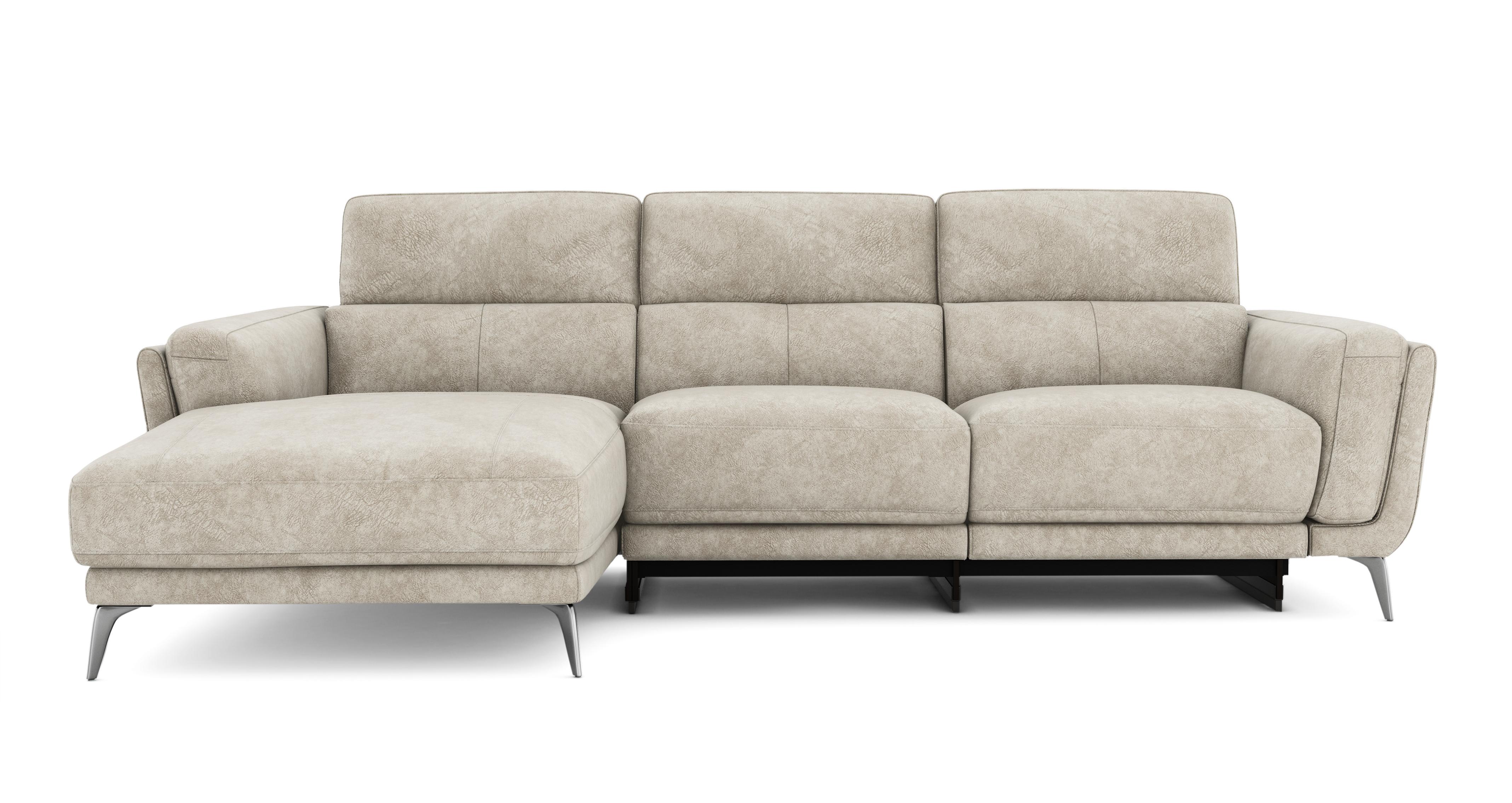 San Mateo Fabric Option Y Left Hand Facing Memory Power 3 Seat Chaise ...