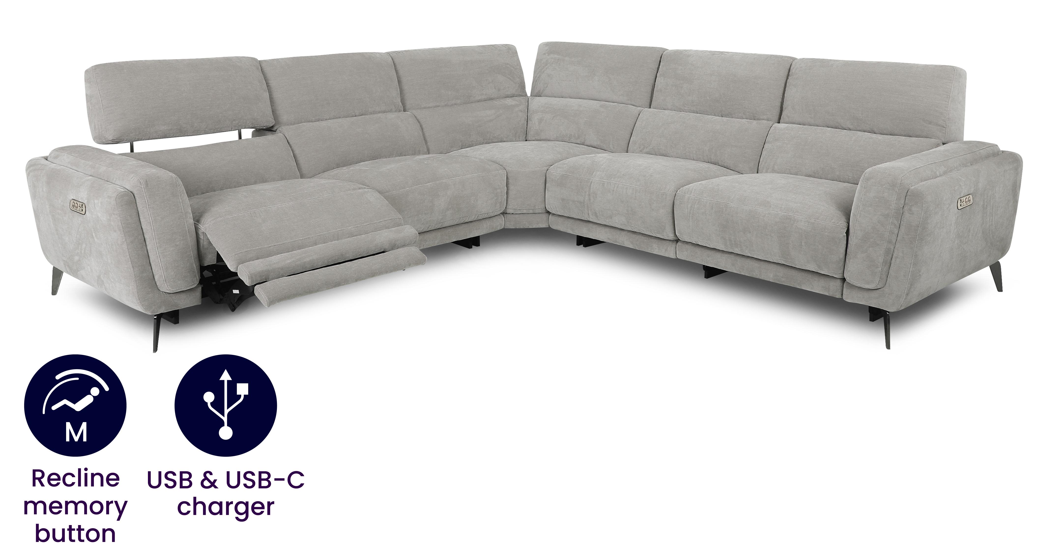 San Mateo Fabric Option R 2 Corner 2 Memory Power Corner | DFS