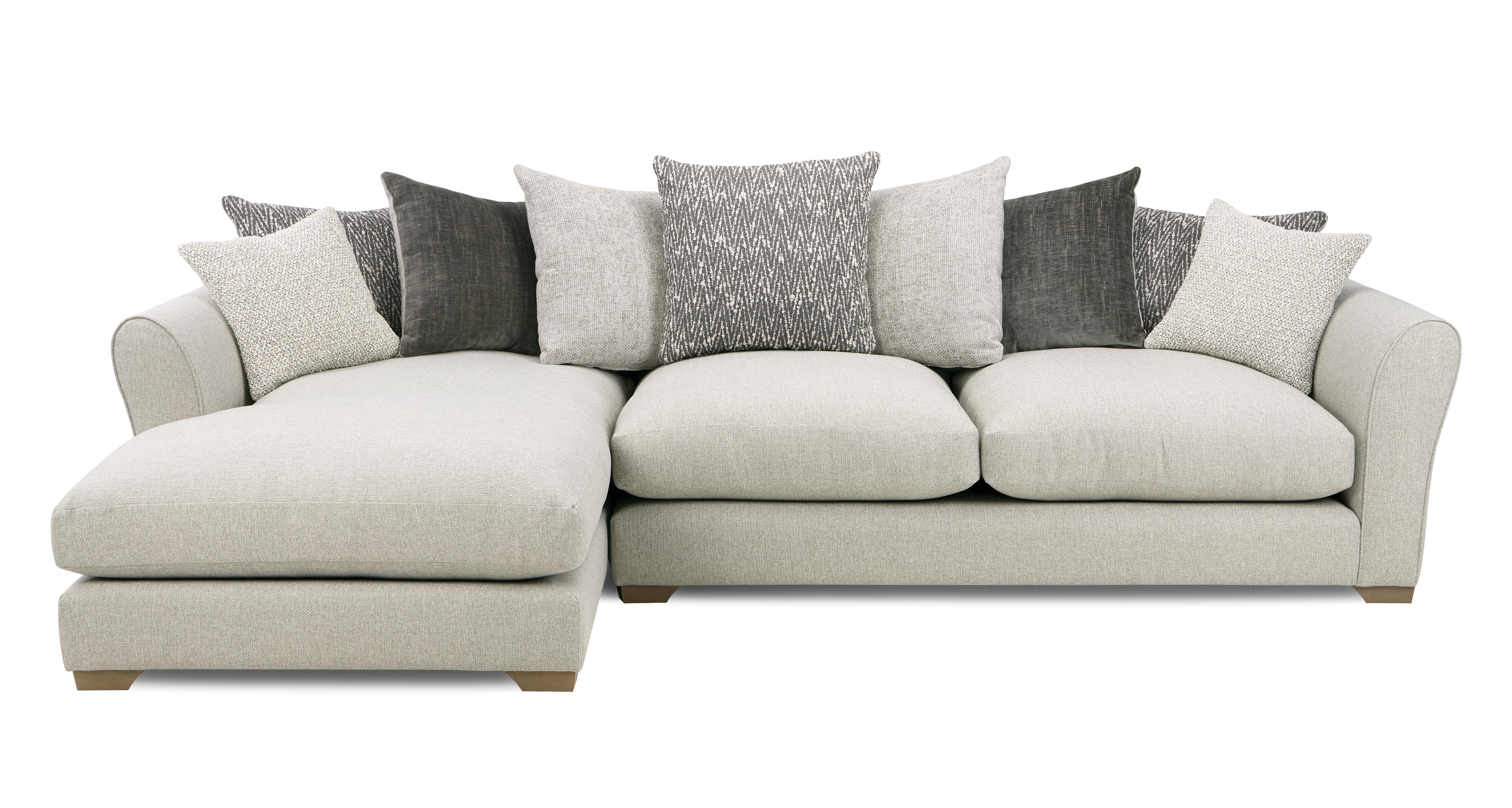 Saphina Pillow Back Left Hand Facing Large Chaise Sofa | DFS