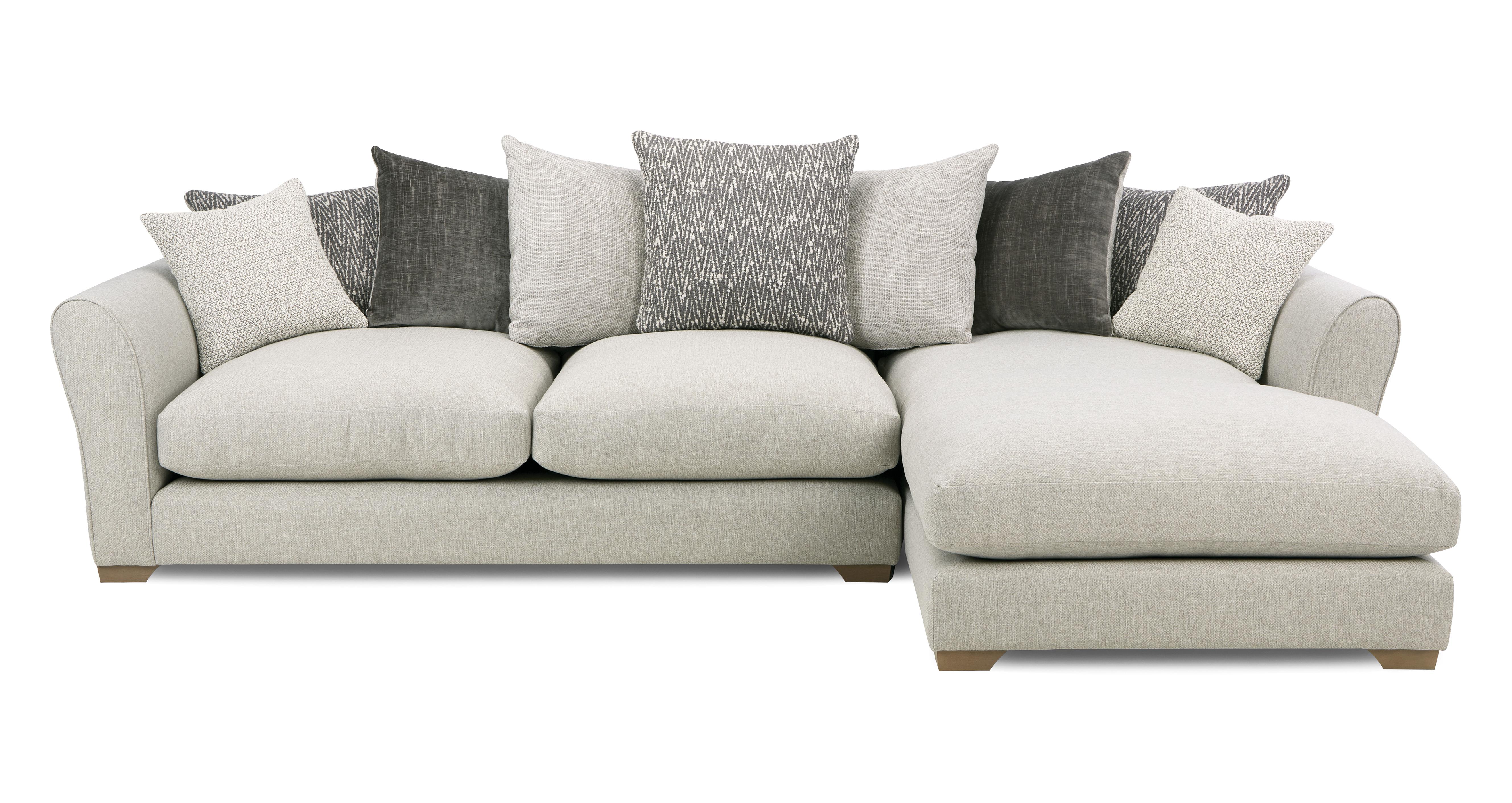 Saphina Pillow Back Right Hand Facing Large Chaise Sofa | DFS