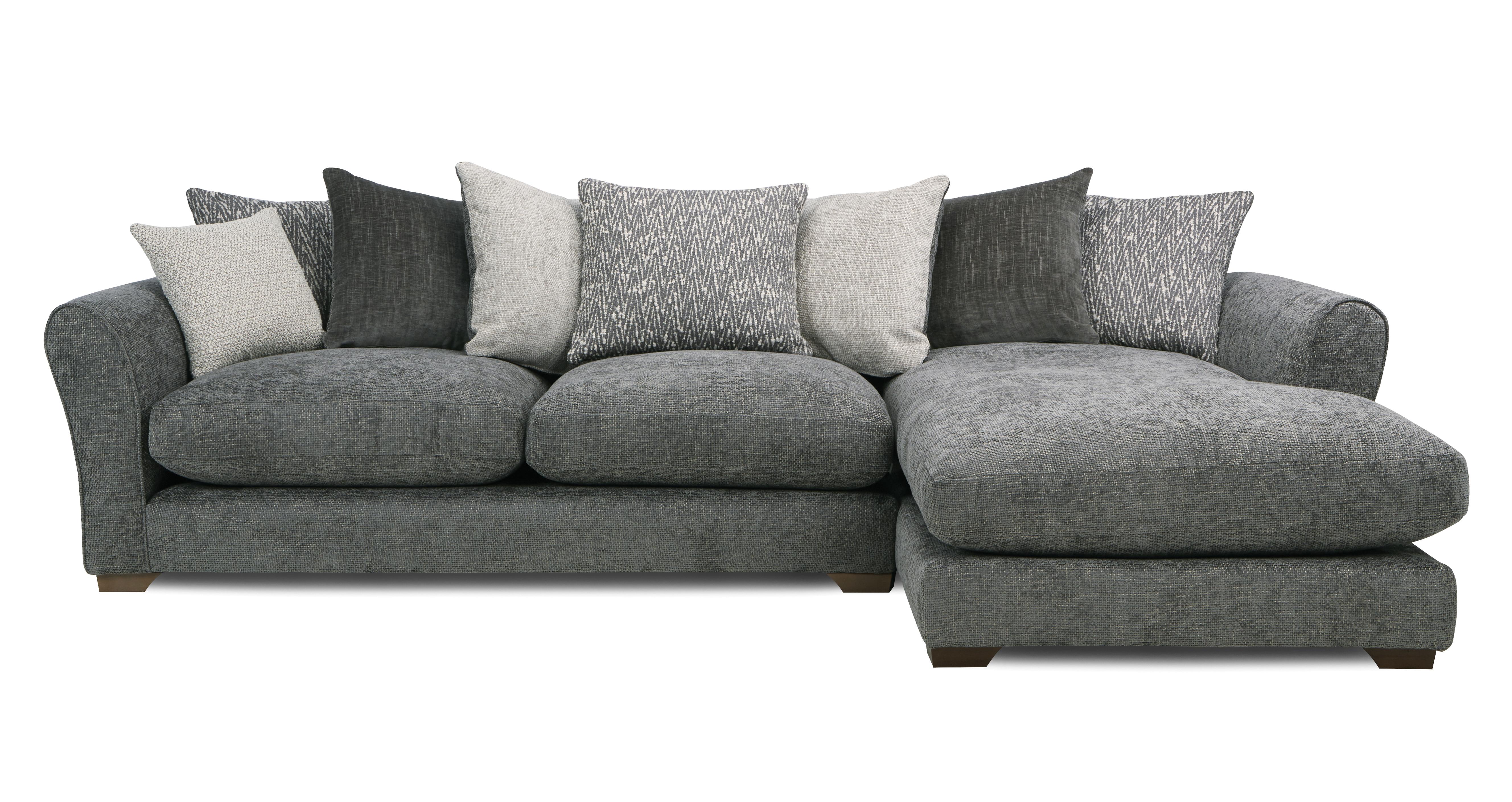 Saphina Pillow Back Right Hand Facing Large Chaise Sofa | DFS
