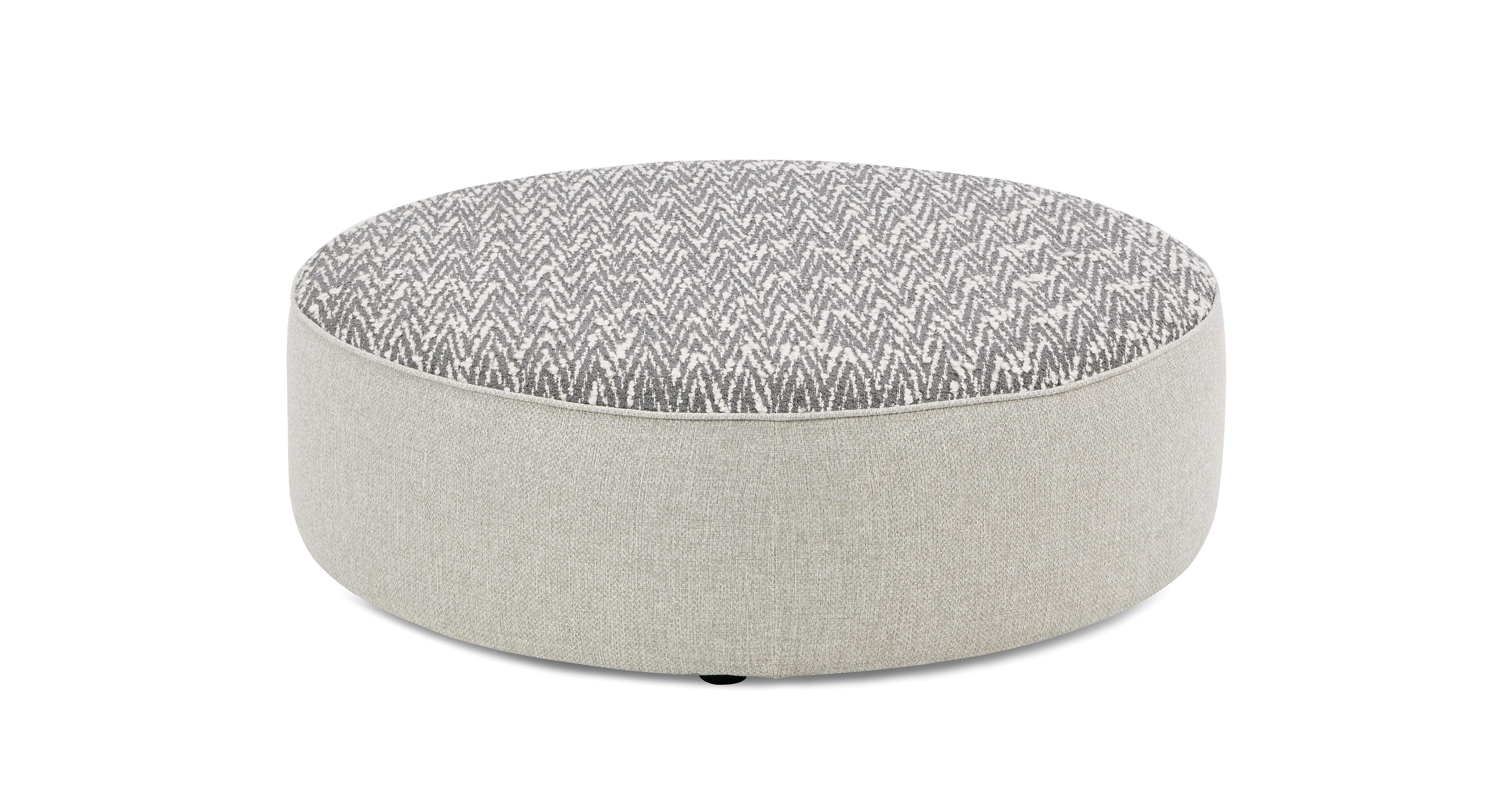 Saphina Pattern Round Footstool | DFS