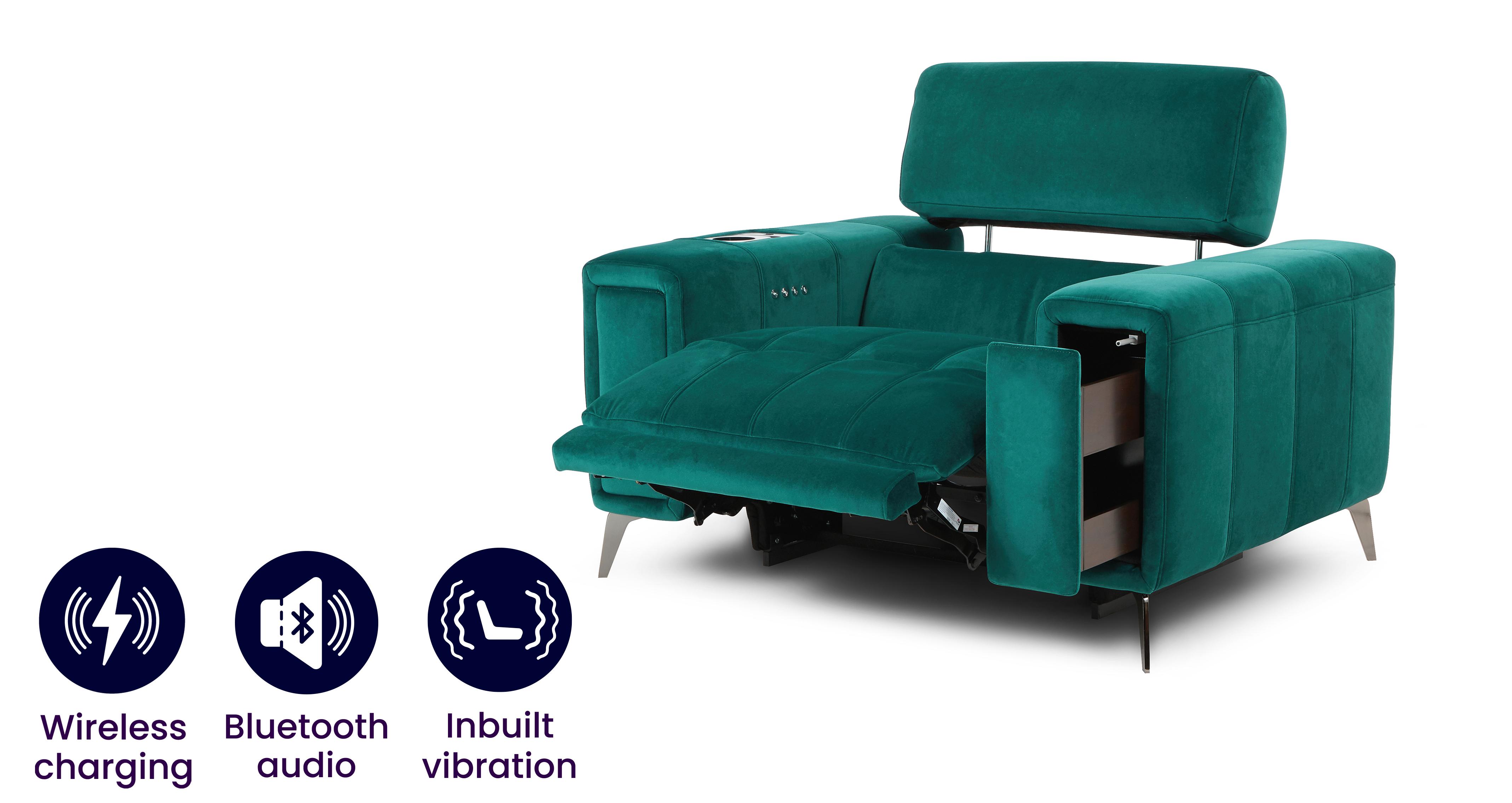 Showcase Power Recliner Chair With Arm Console | DFS