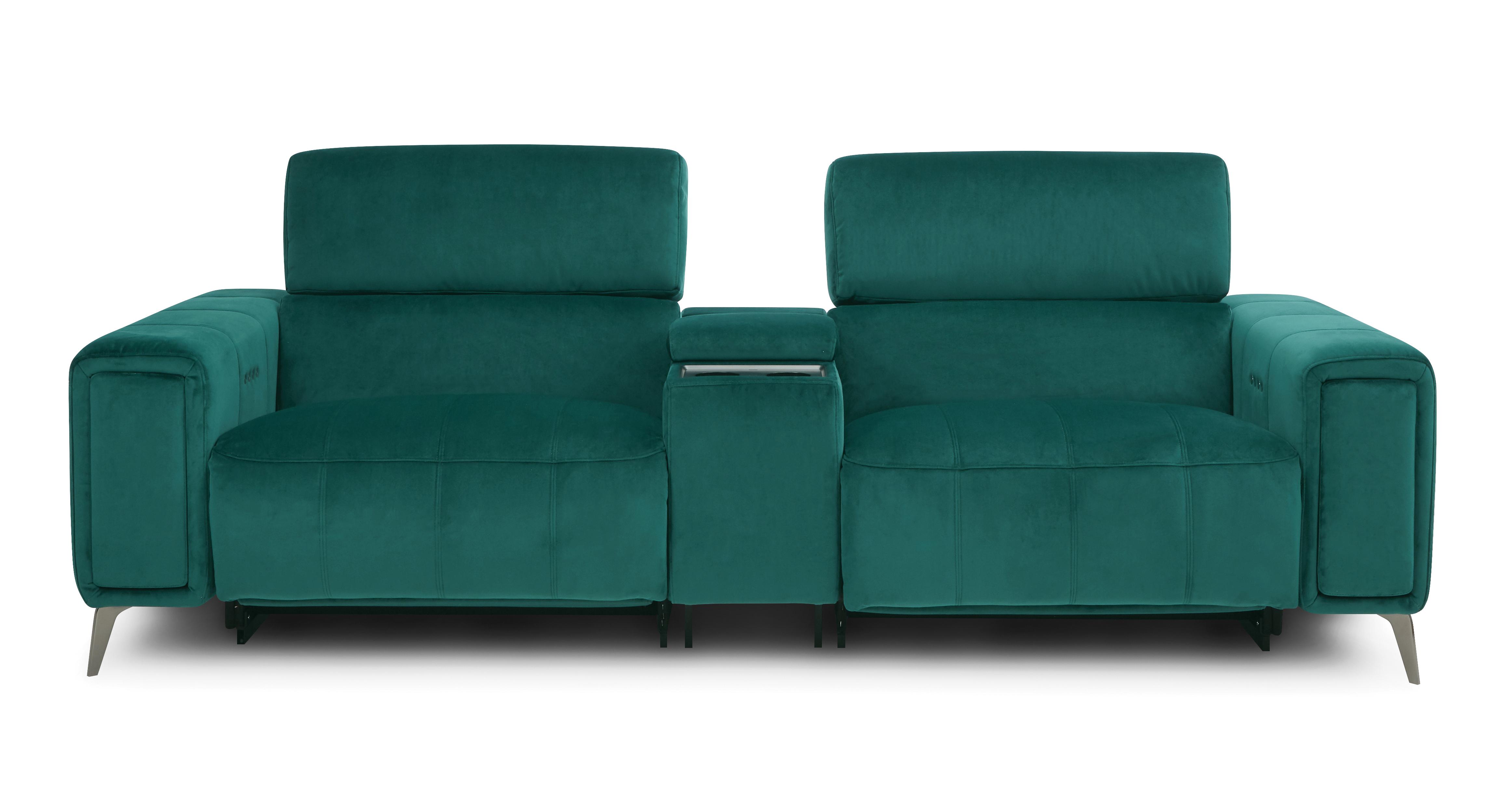 Showcase Large 2 Seat Cinema Power Recliner With Console | DFS