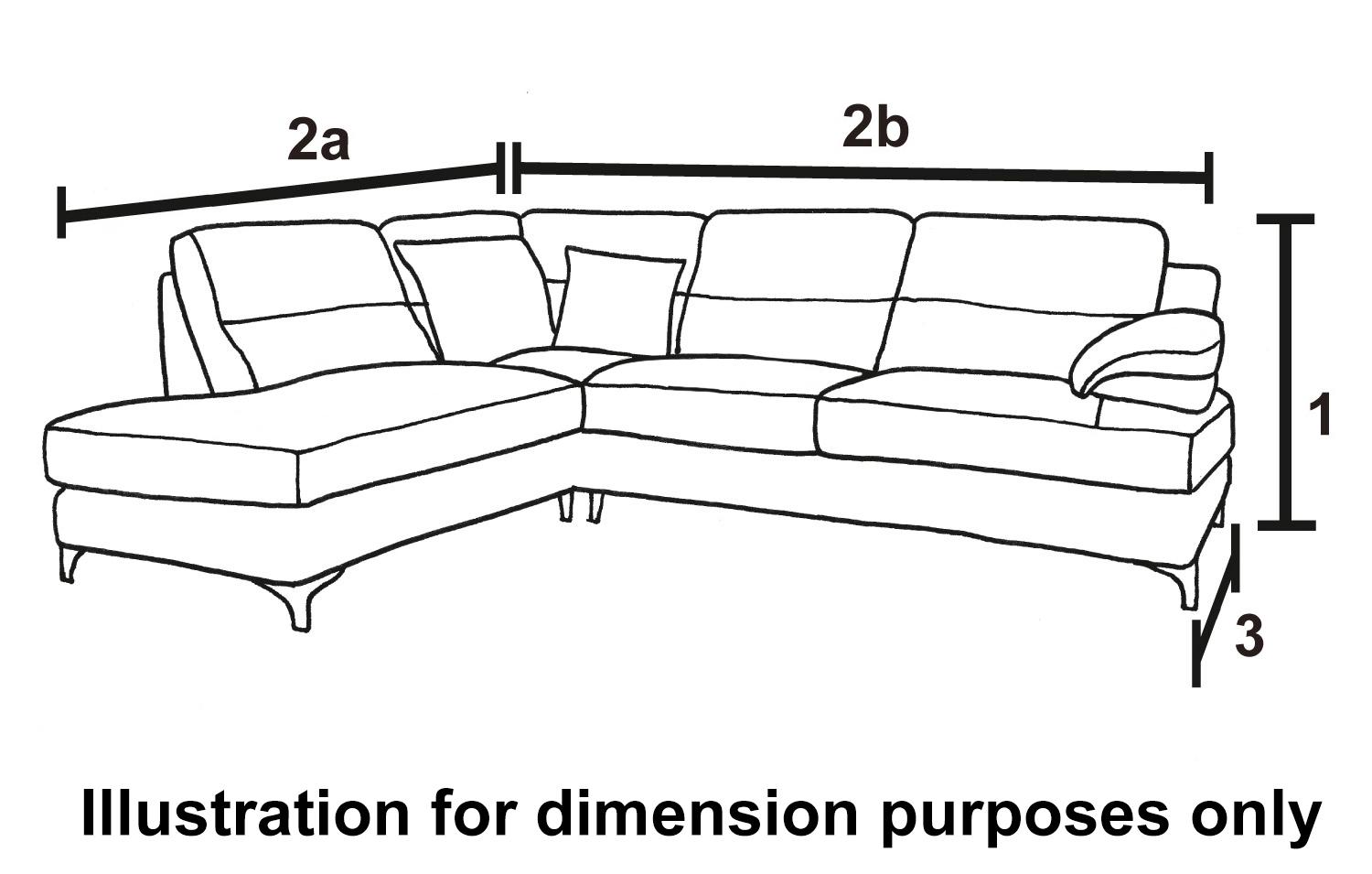 Lugano Right Hand Facing Arm 3 Piece Open End Corner Callida Fabric | DFS