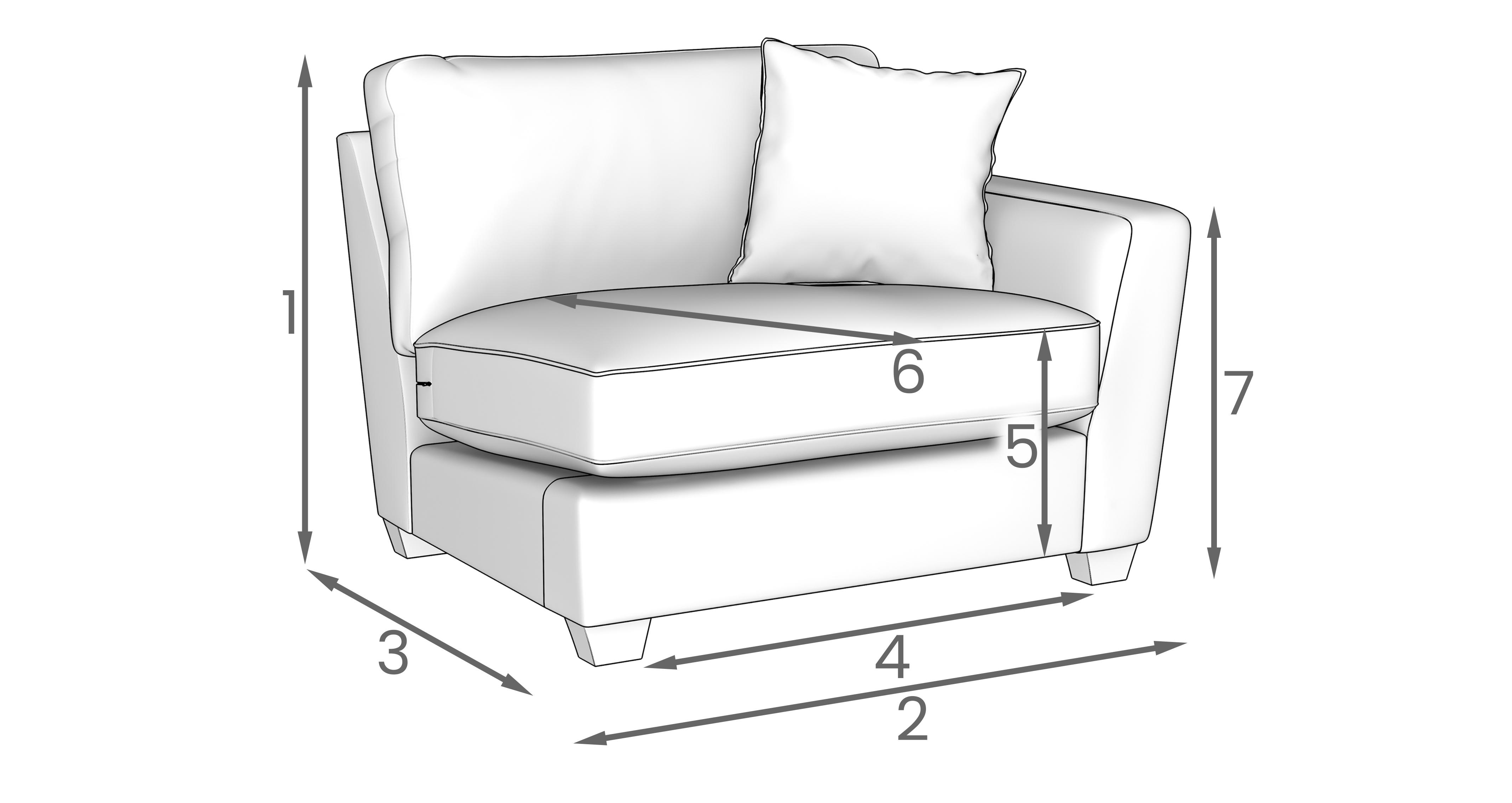 Sophia Right Arm Facing Cuddler Unit | DFS
