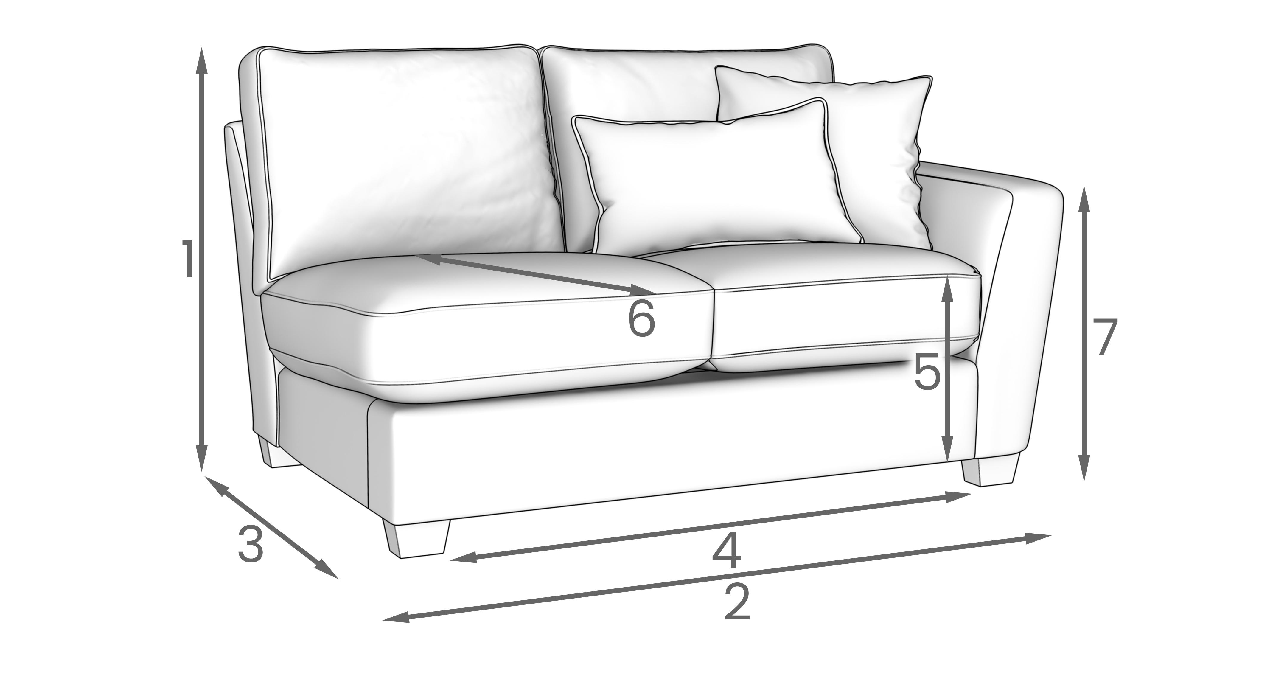 Sophia Right Arm Facing 2 Seater Unit | DFS