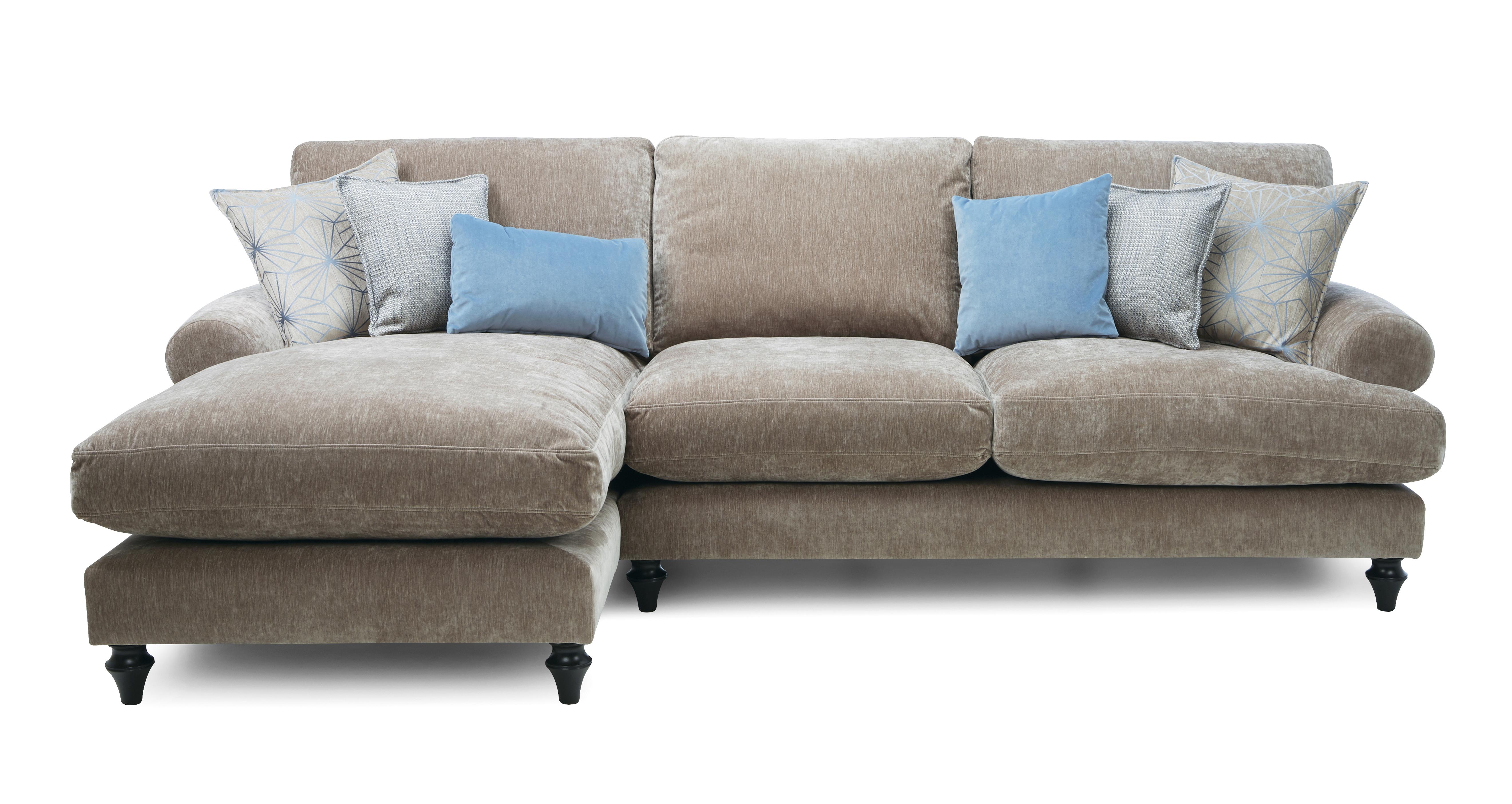 Sydney Left Hand Facing Large High Back Chaise Sofa | DFS
