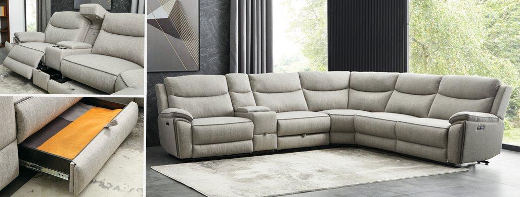 Trek 2 Corner 2 Power Recliner and Console Marex | DFS