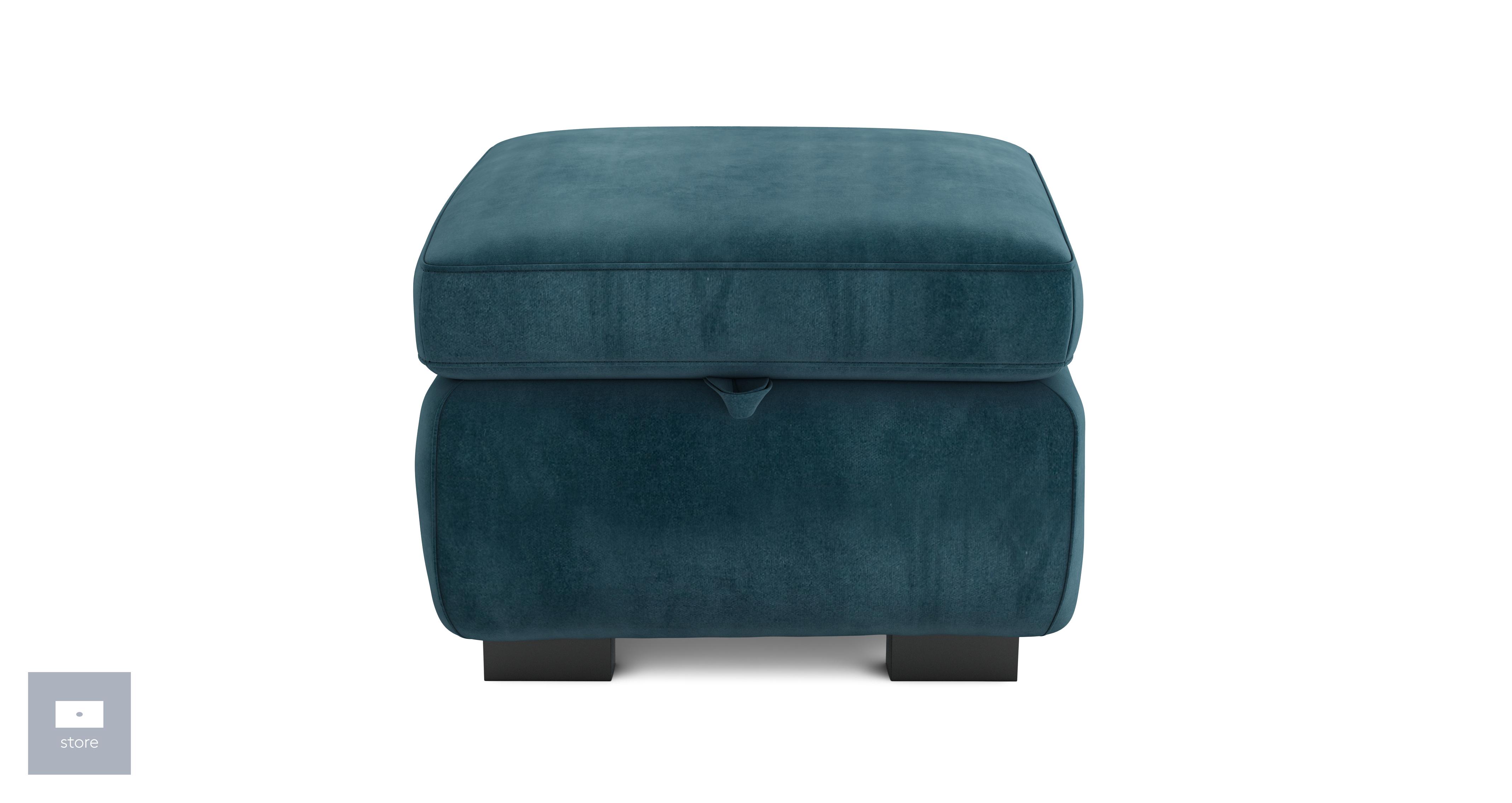 Trek Velvet Storage Footstool | DFS