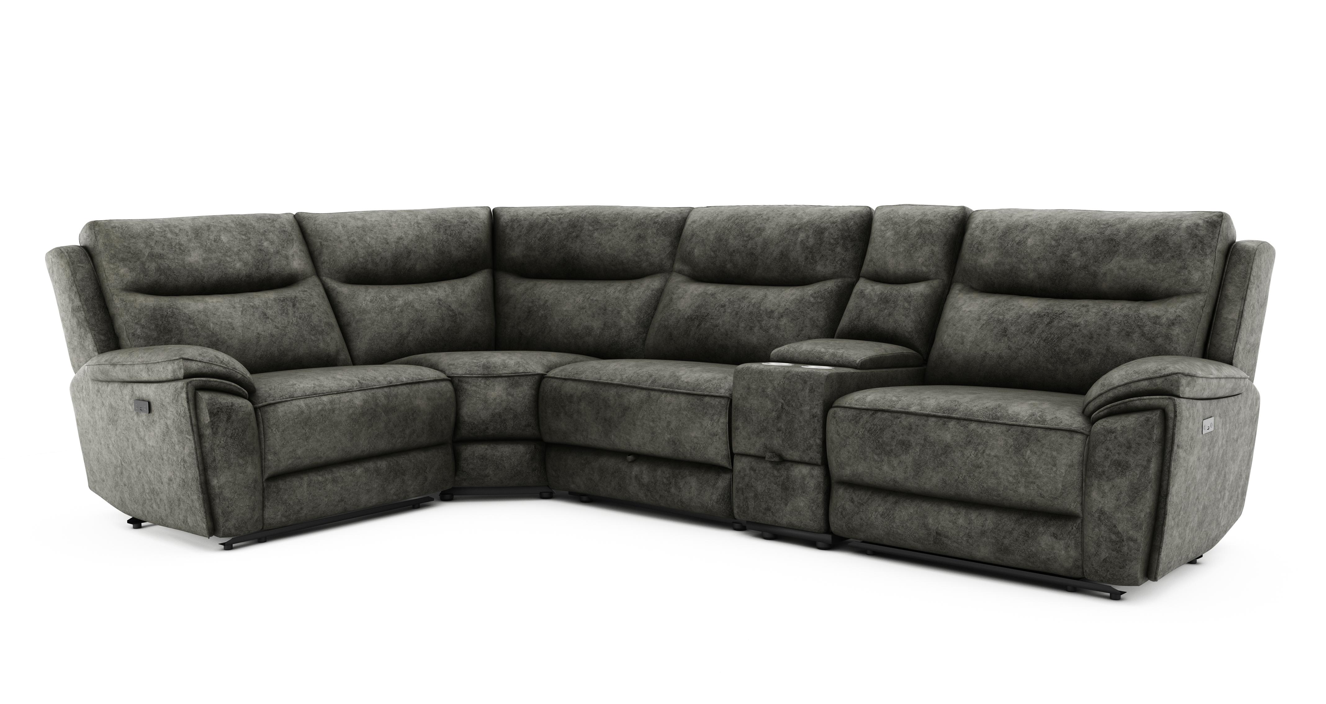 Trek Right Hand Facing 2 Corner 1 Power Recliner And Console | DFS