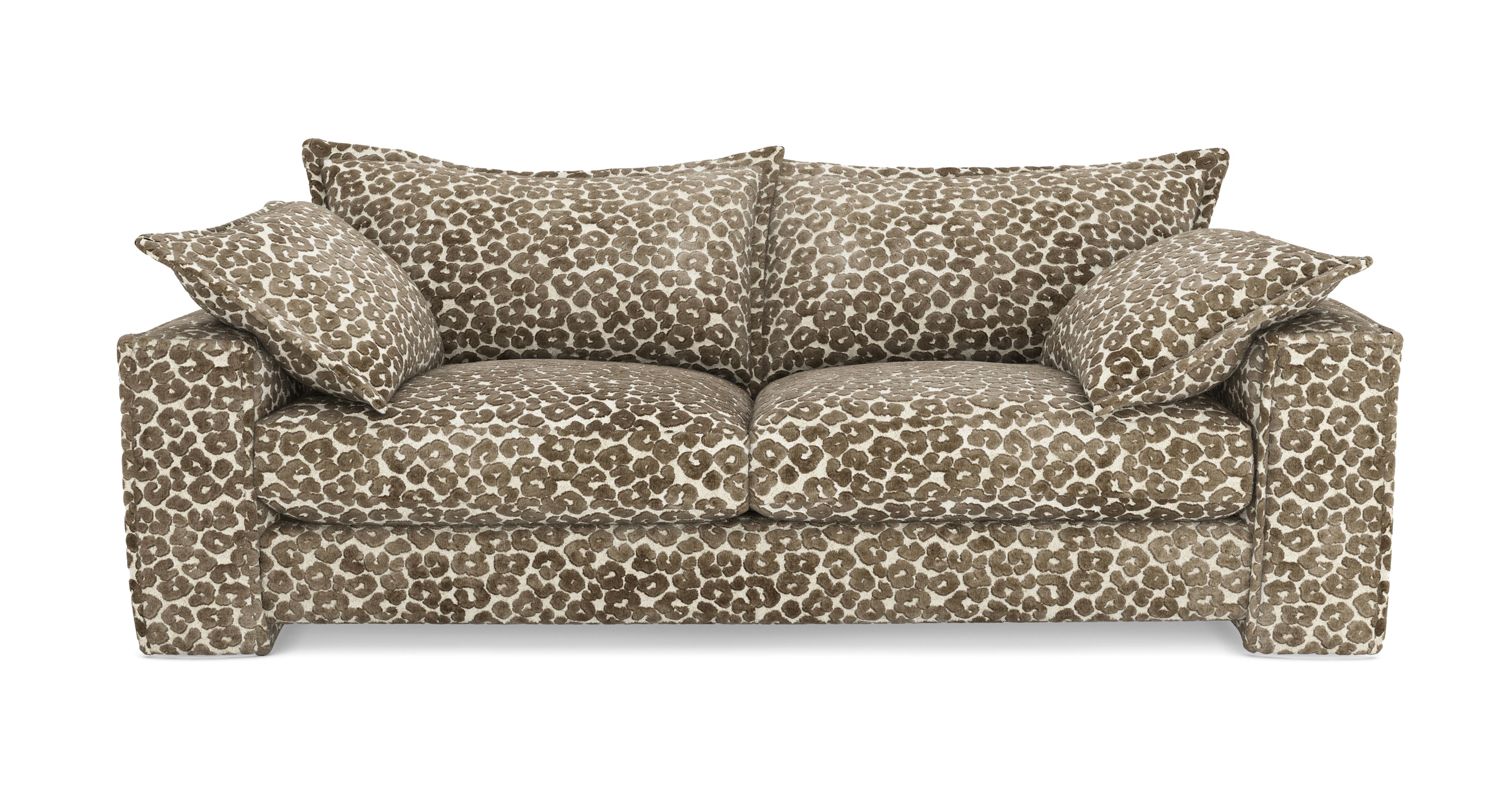 Zanetta Leopard Velvet 3 Seater Sofa | DFS