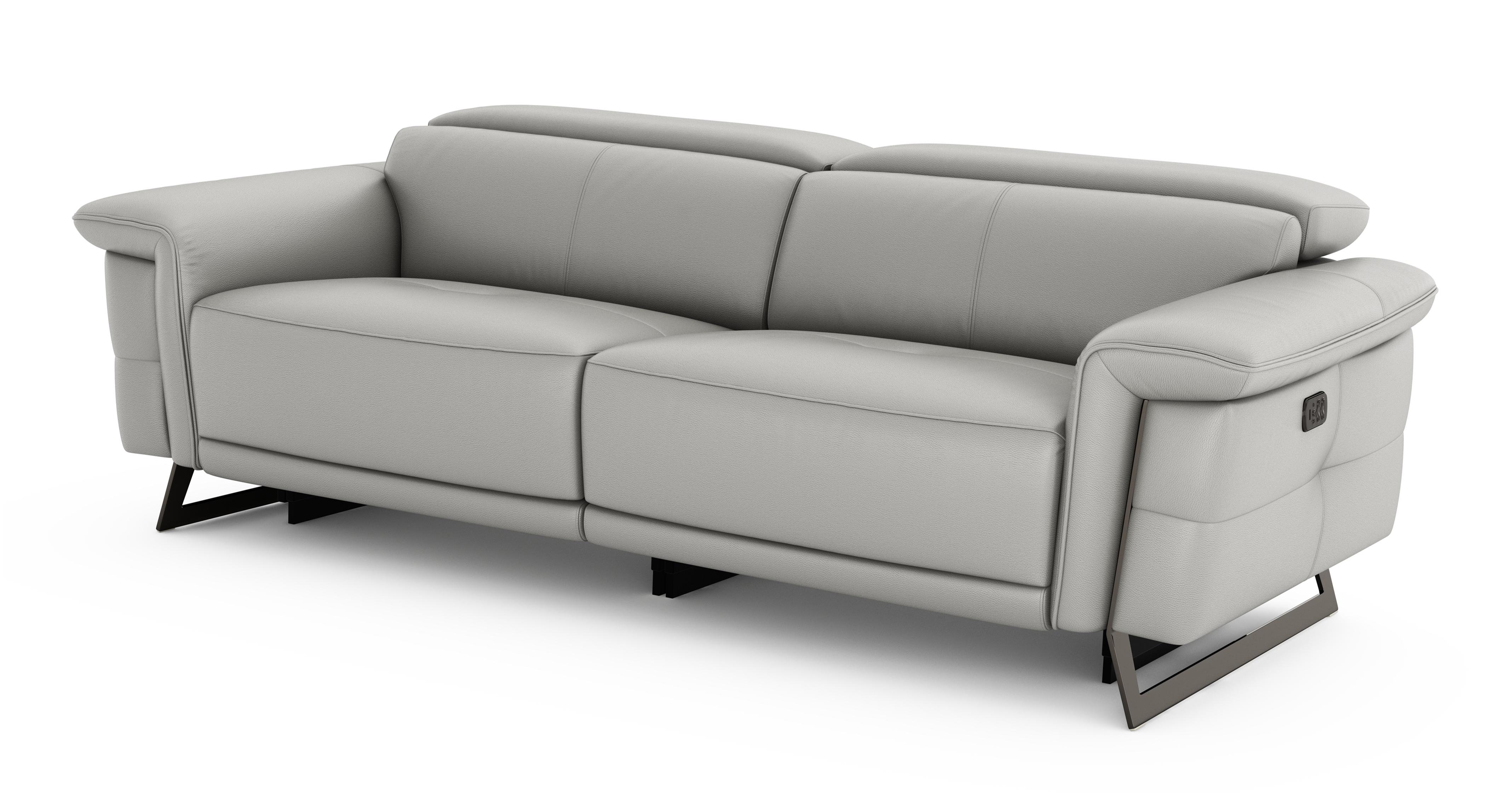 Zella Leather 3 Seat Memory Power Recliner | DFS