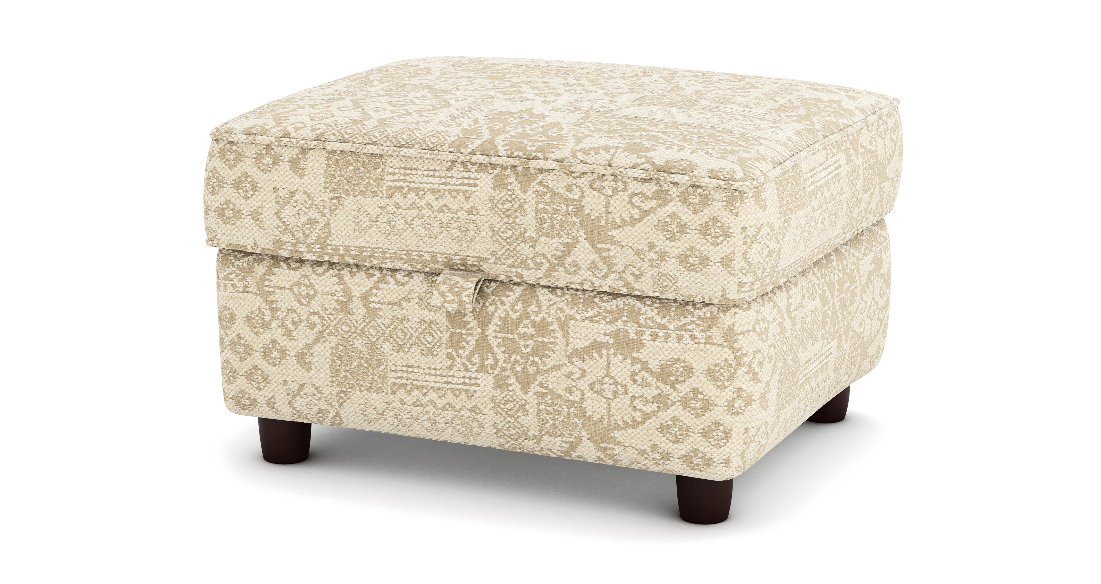 Zinc Melora Storage Footstool | DFS