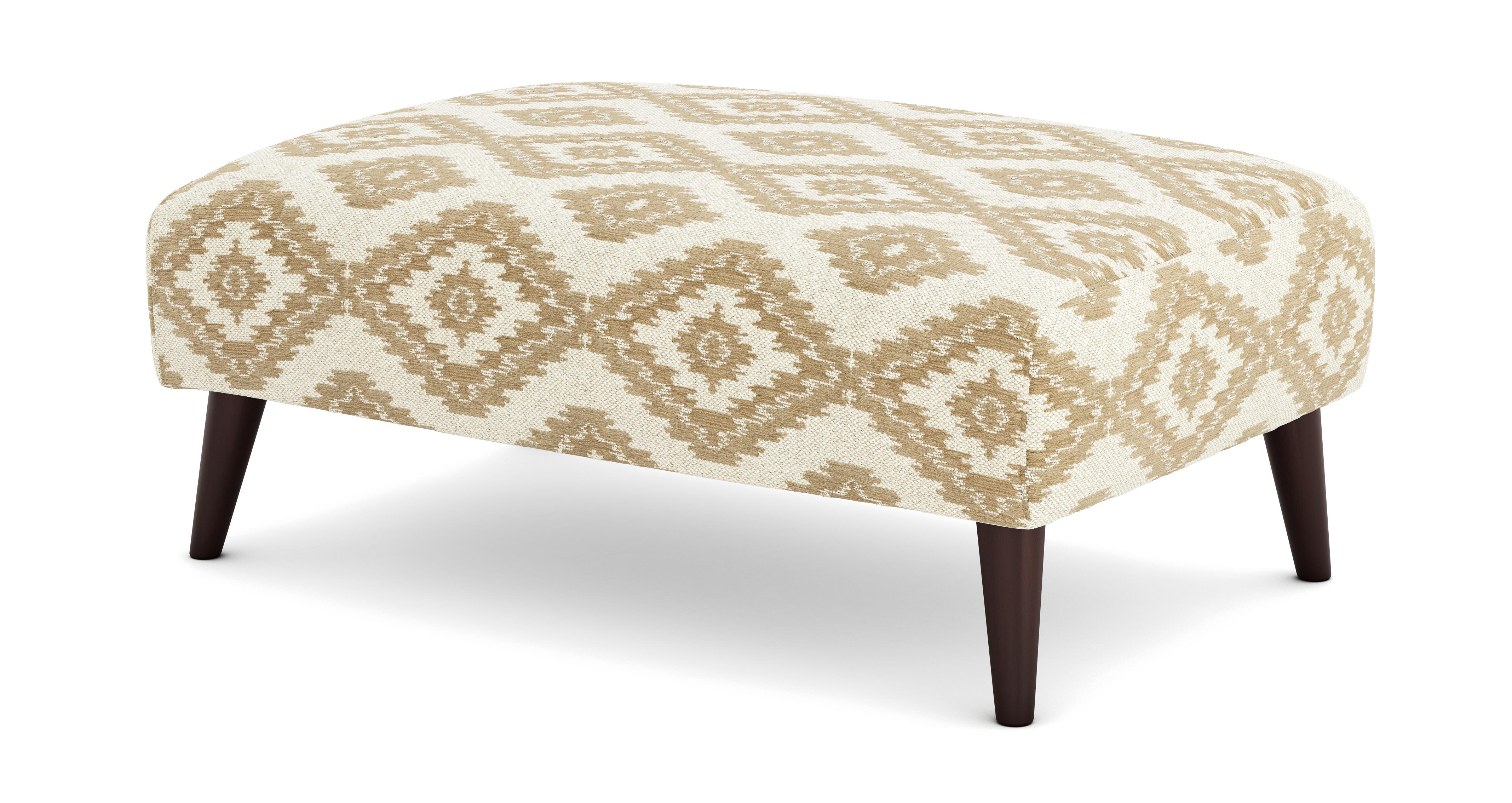 Zinc Diamond Large Footstool | DFS