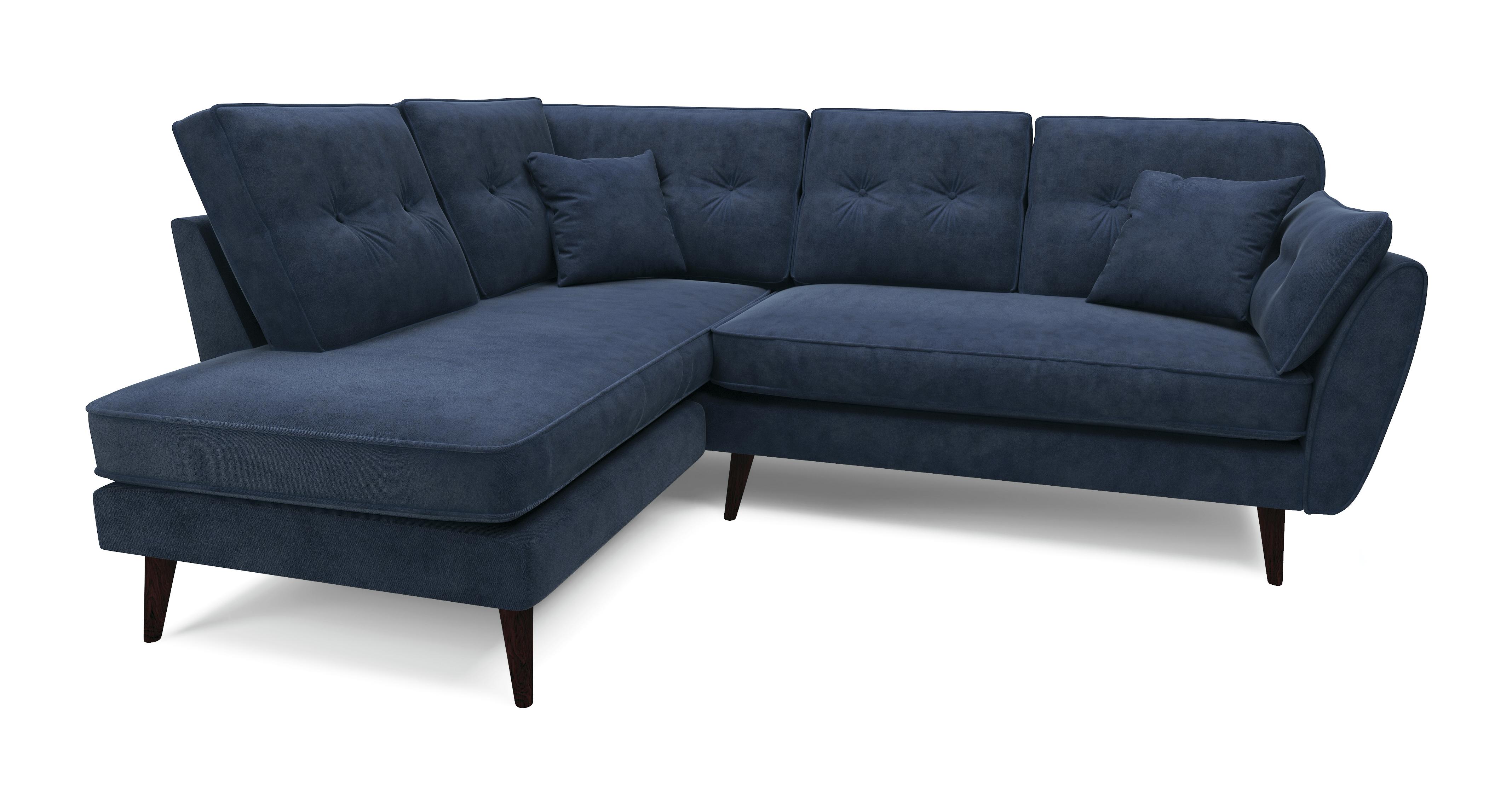 Zinc Velvet Right Hand Facing Arm Corner Group | DFS